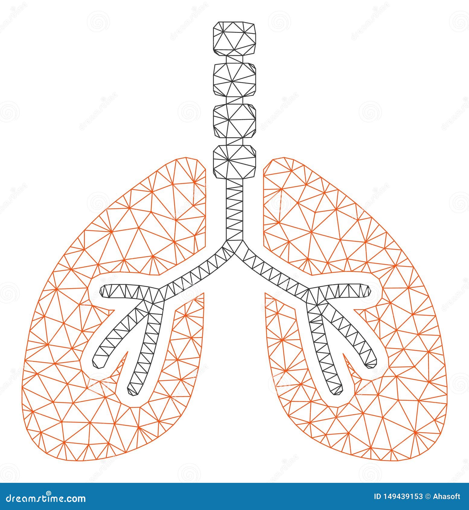 Breathe System Polygonal Frame Vector Mesh Illustration Stock Vector ...