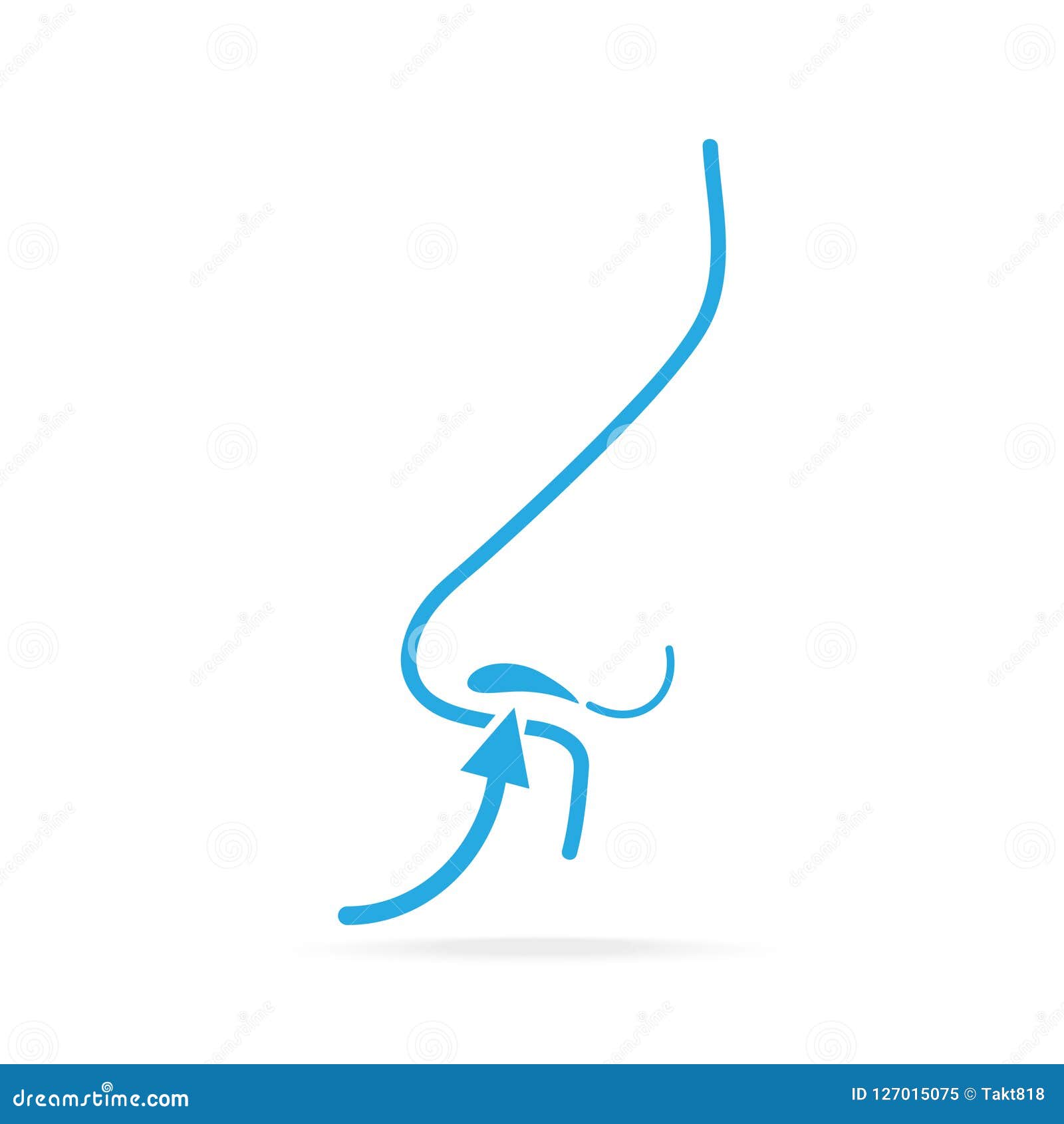 Breathing Blue Icon, Inhale Icon Stock Vector - Illustration of inhale ...