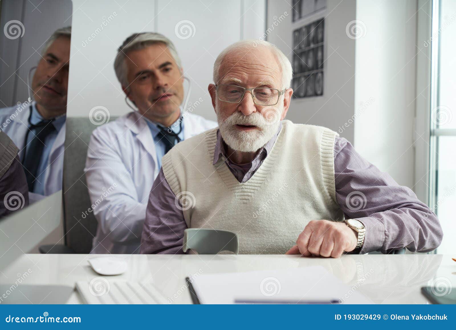 Breathing Deeply during a Lung Check-up is Important Stock Image ...