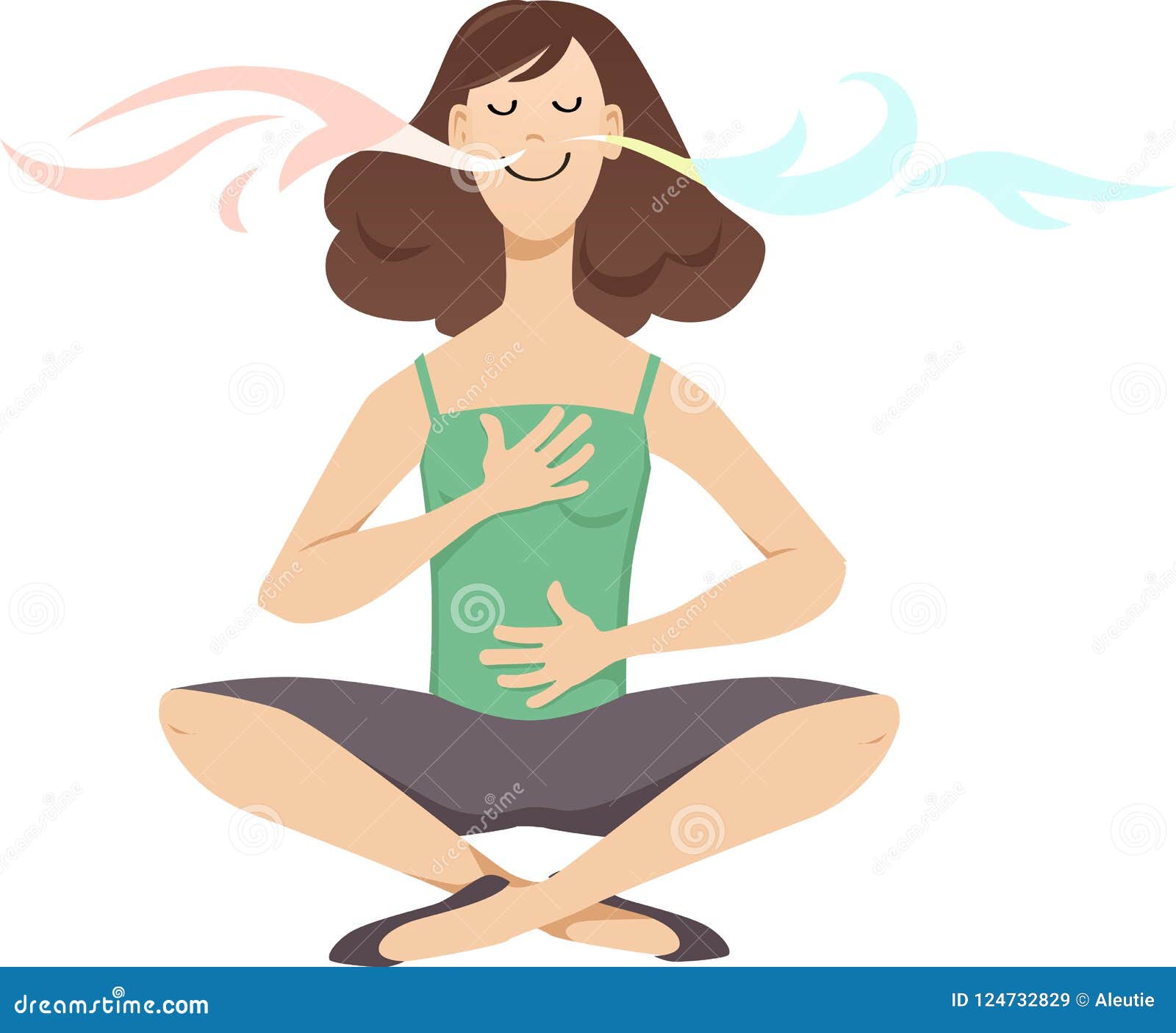 Mindful Breathing Stock Illustrations – 475 Mindful Breathing Stock ...