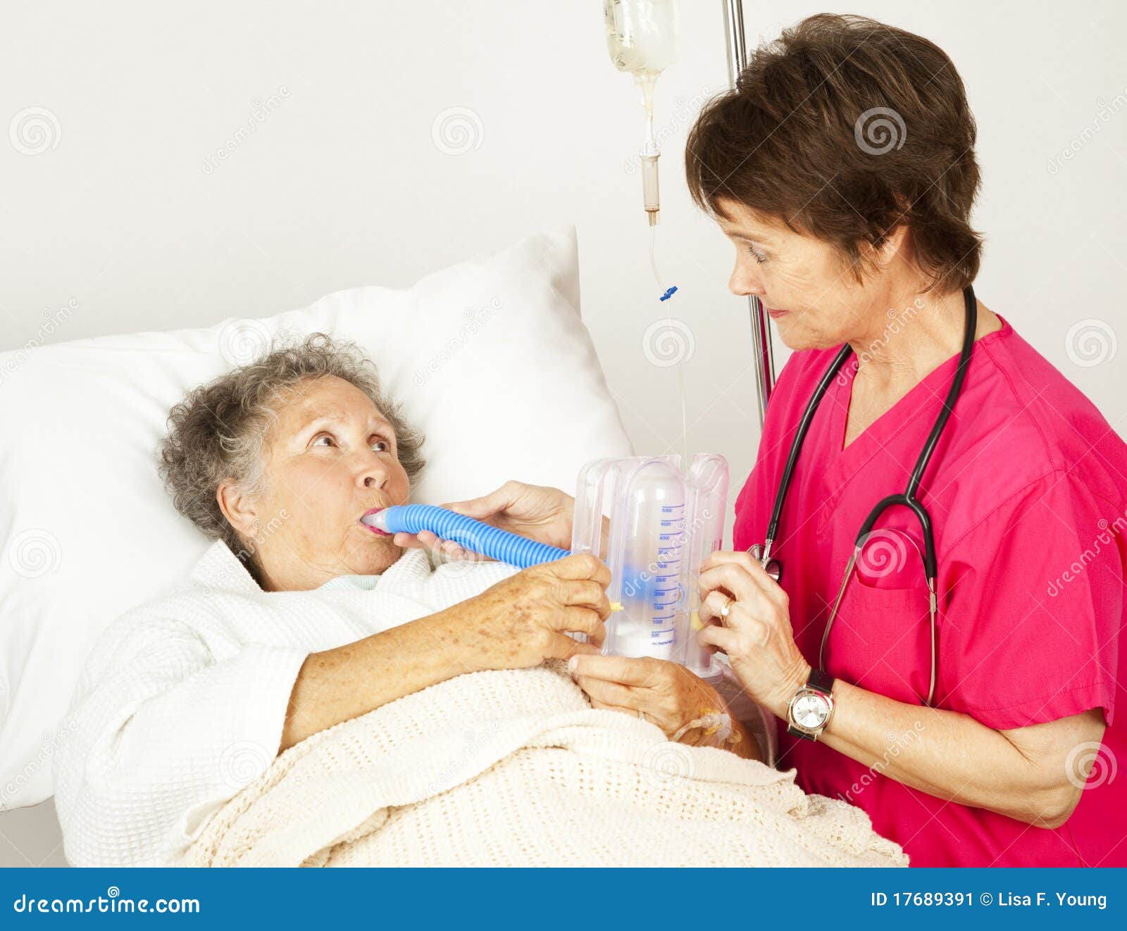Breathing Exercise in Hospital Stock Image - Image of exercise, medical ...