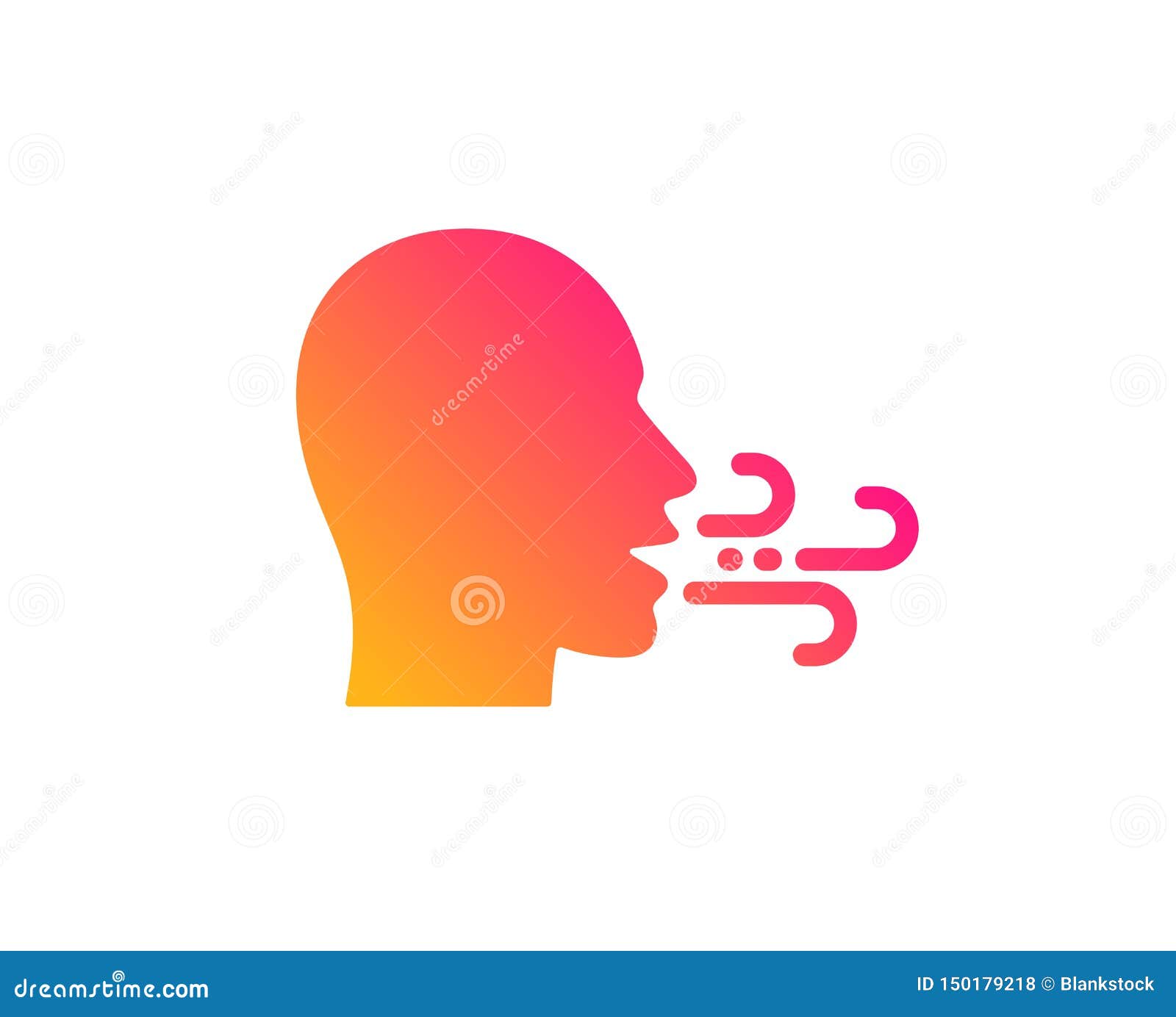 Breathing Icon. Breath Difficulties Sign. Vector | CartoonDealer.com ...