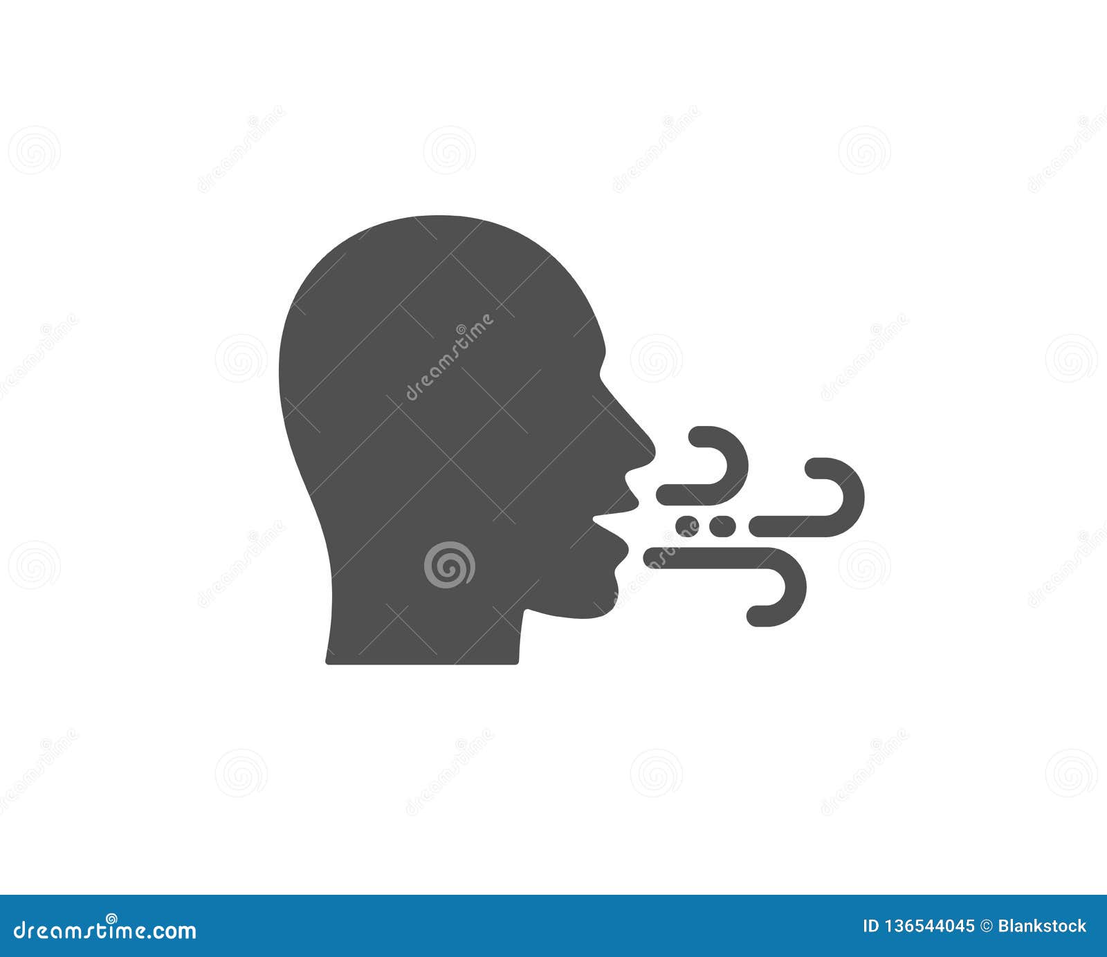Breathing Icon. Breath Difficulties Sign. Vector Stock Vector ...