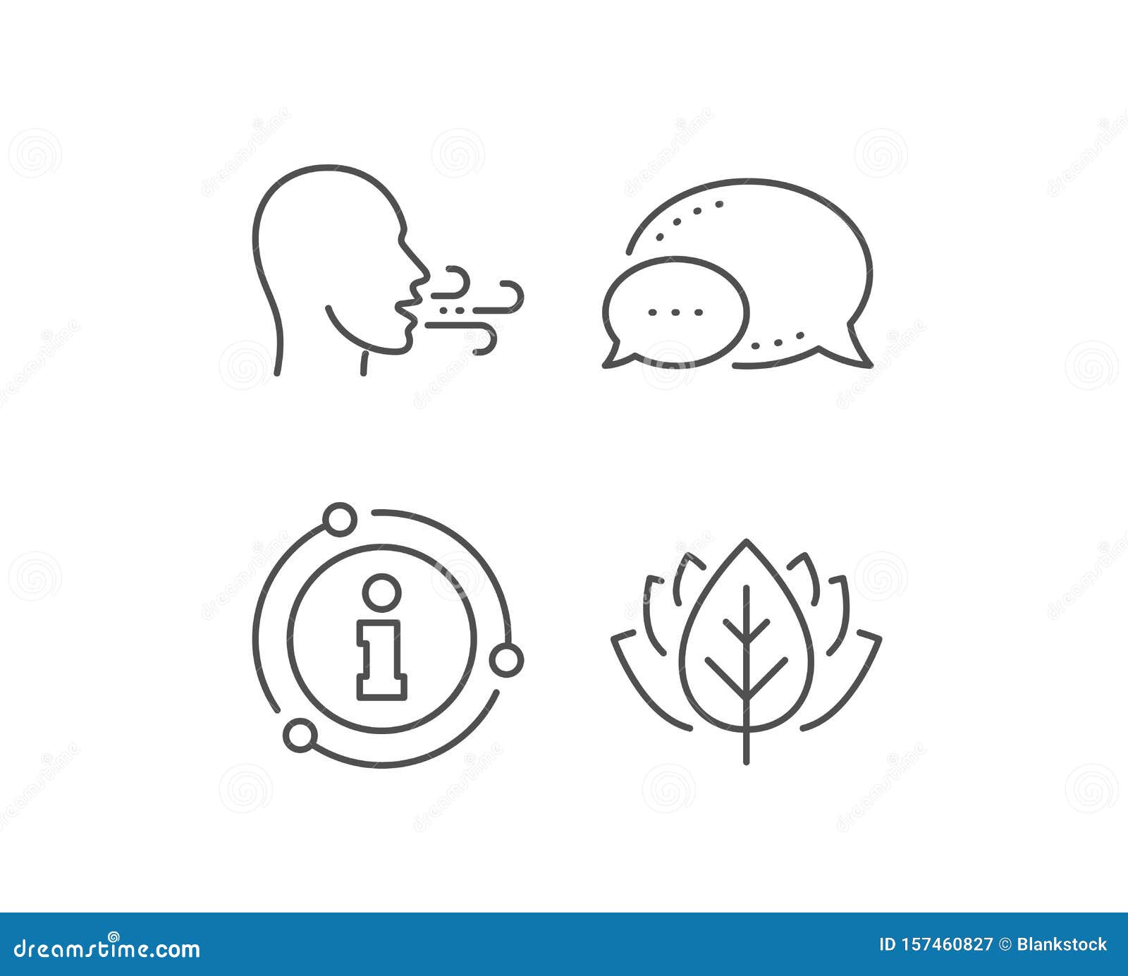 Breathing Line Icon. Breath Difficulties Sign. Vector Stock Vector ...