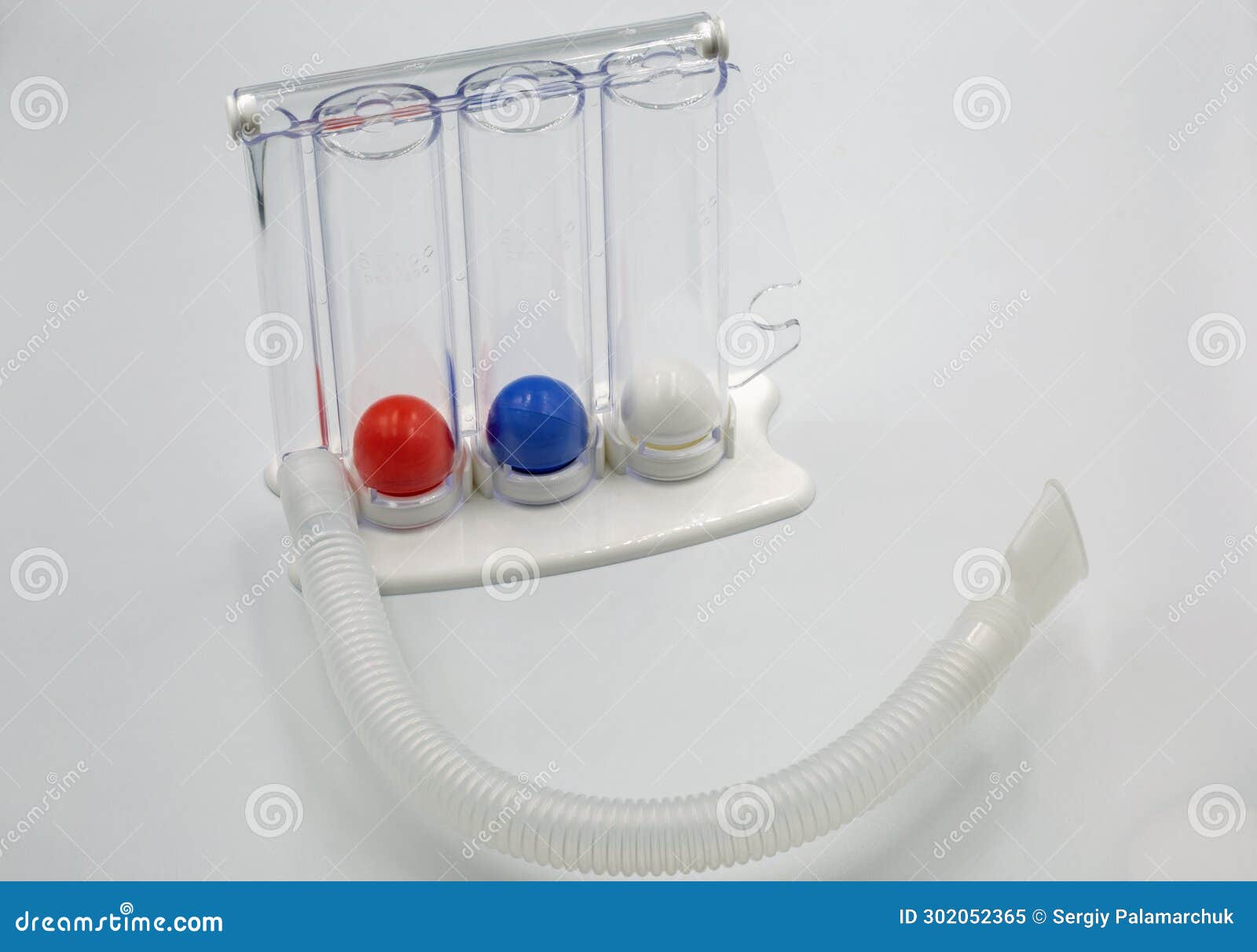 Breathing Simulator Device Tri-Ball Rabir Triflo Closeup on White ...