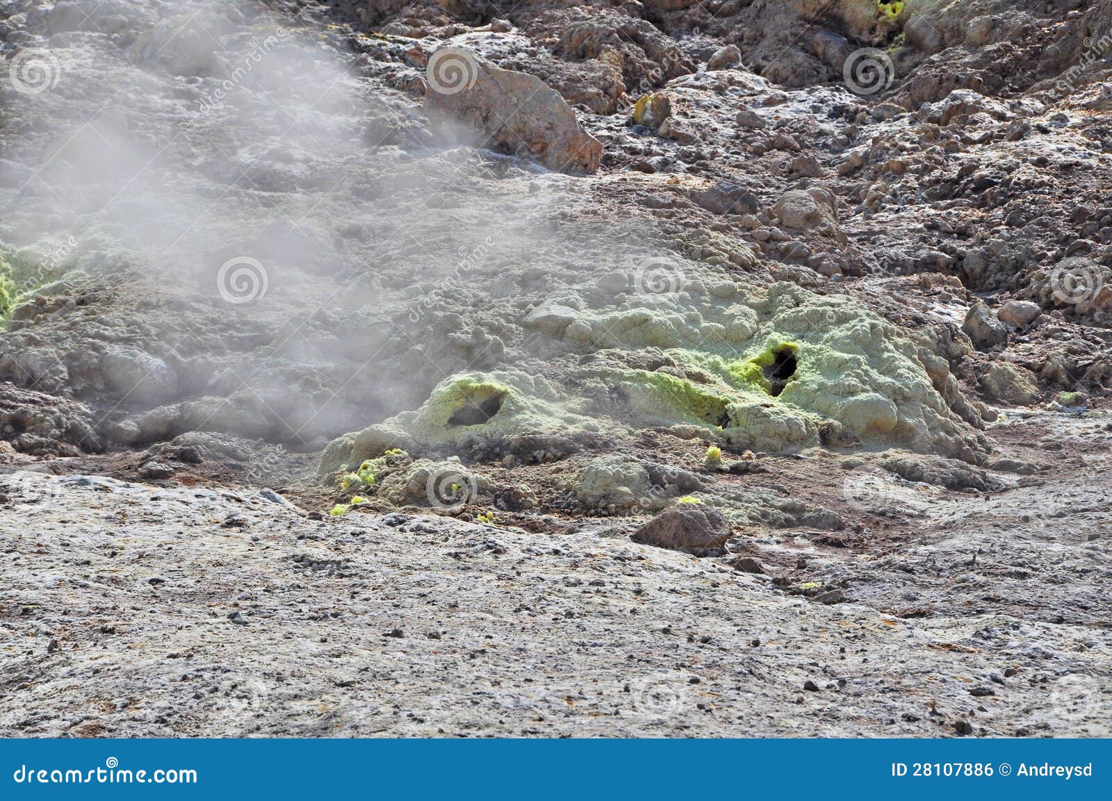 Breathing volcano stock photo. Image of landmark, aegean - 28107886