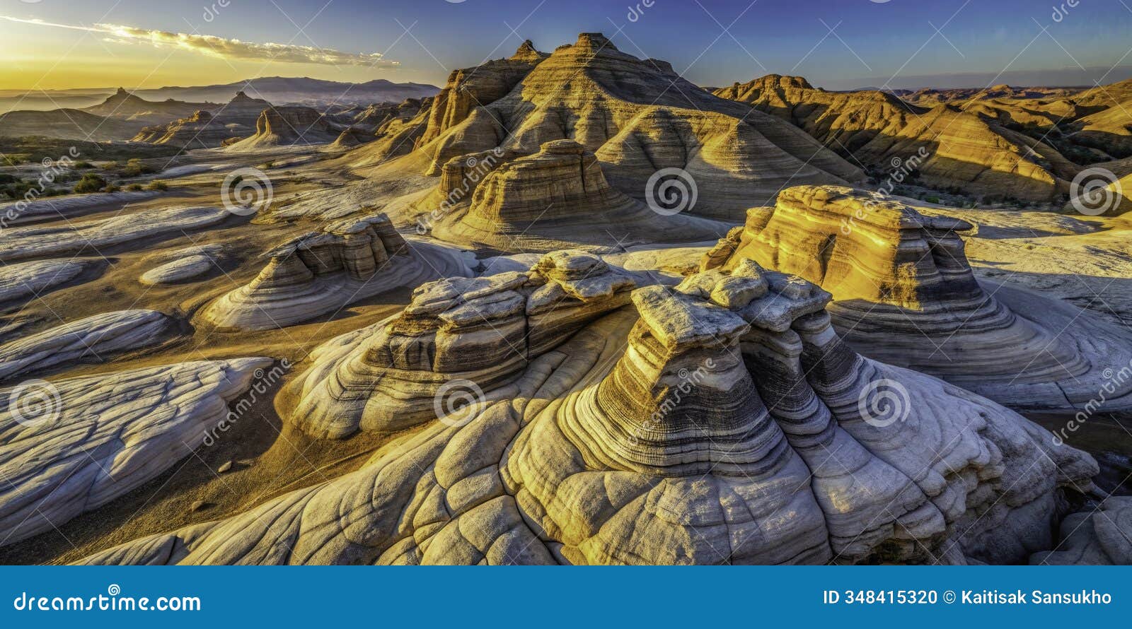 Sandstone Formation Displays Curved Red Layers From Erosion. Natural ...