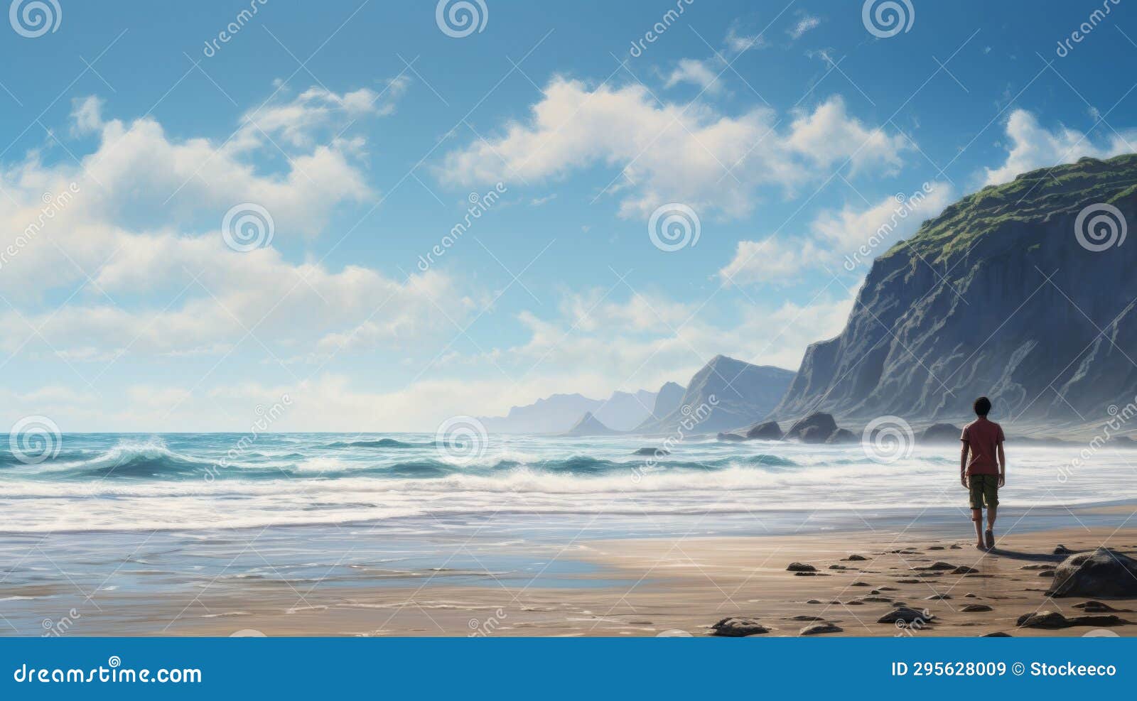 Breathtaking Beach: Realistic Hyper-detailed 2d Game Art Stock ...