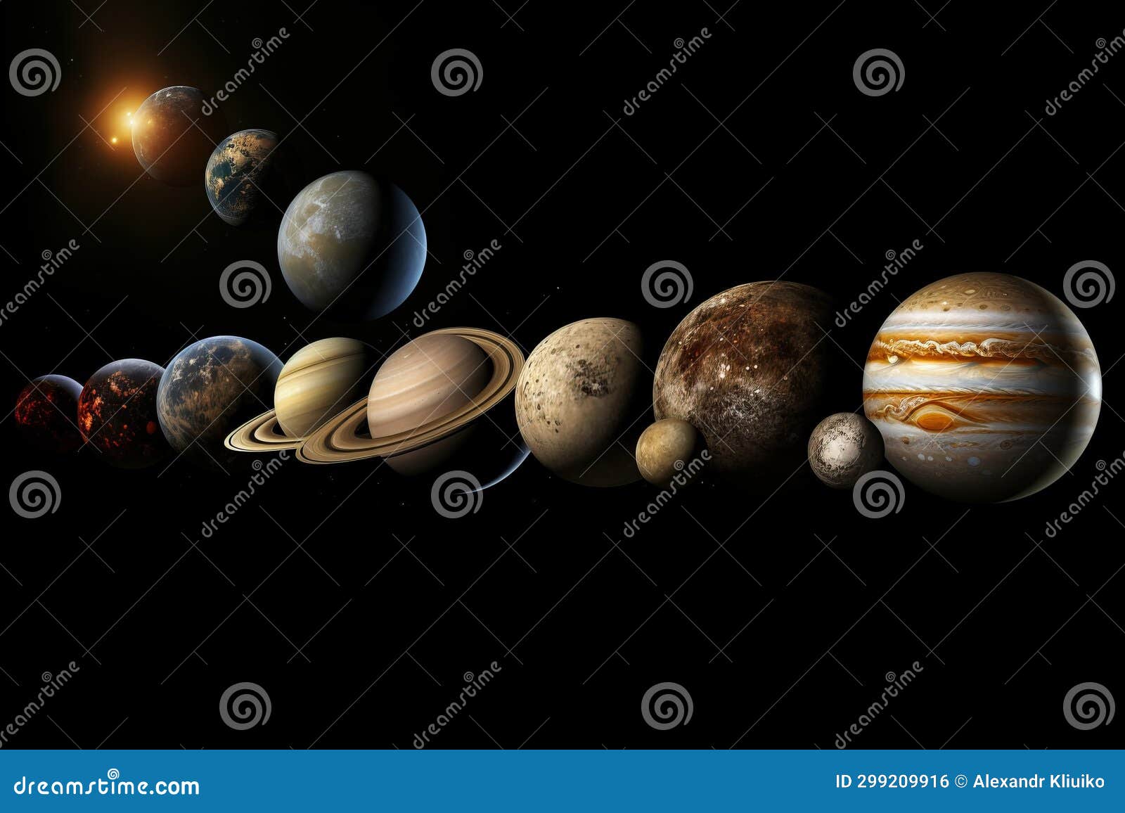 Breathtaking Celestial Alignment. Magnificent Showcase of Planetary ...