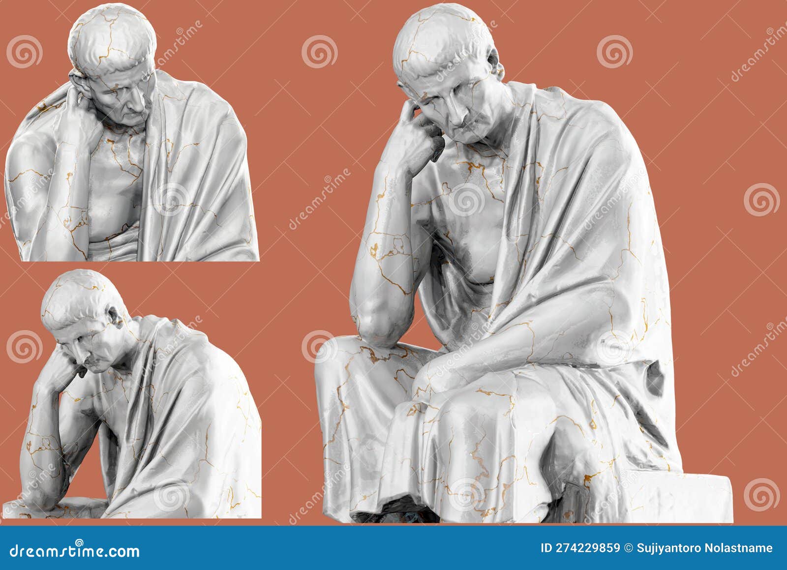 Philosopher Chrysippus Statue Stock Illustration - Illustration of ...