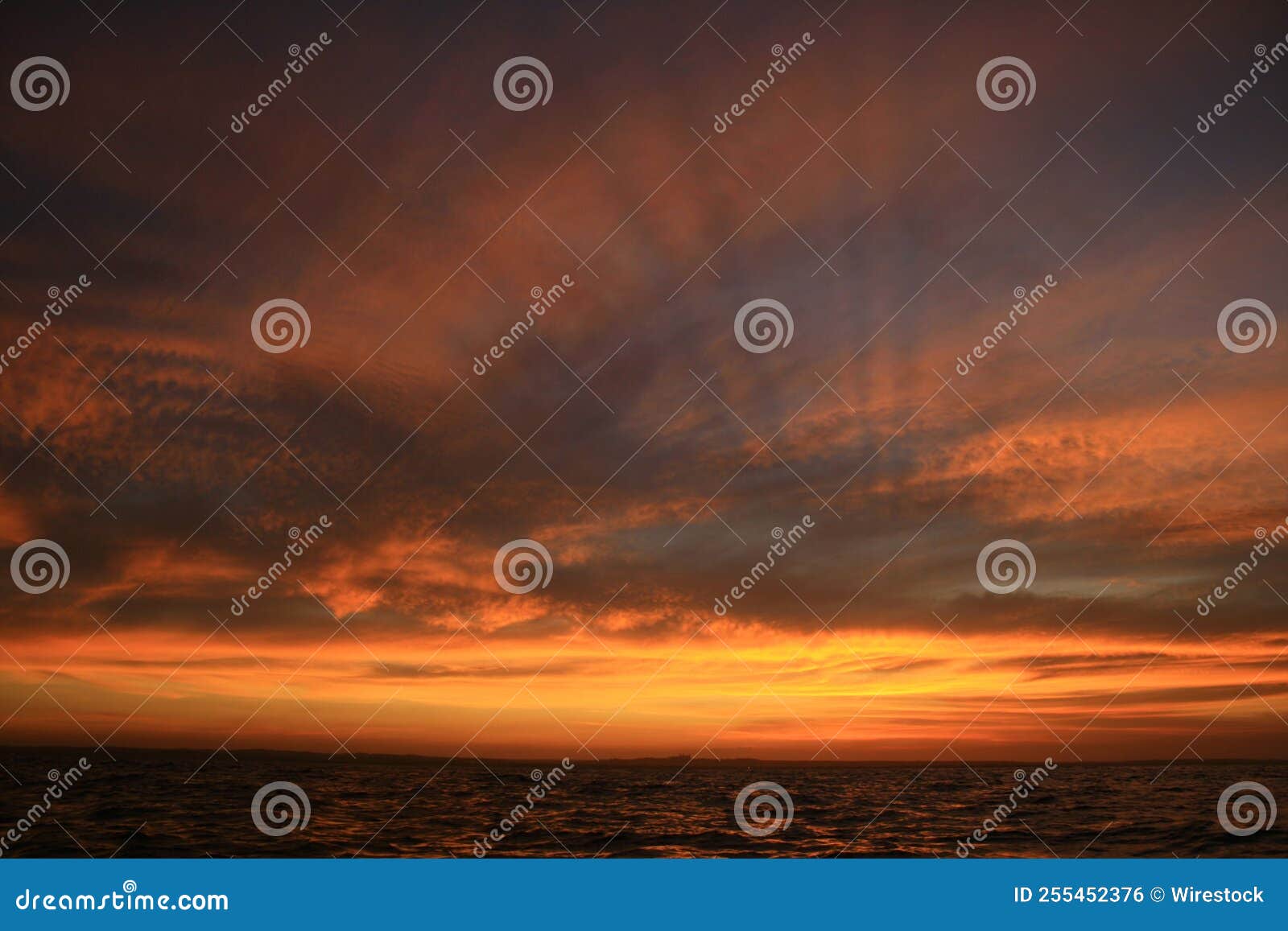 Breathtaking Dark Sunset Cloudscape Over the Ocean - Dramatic ...