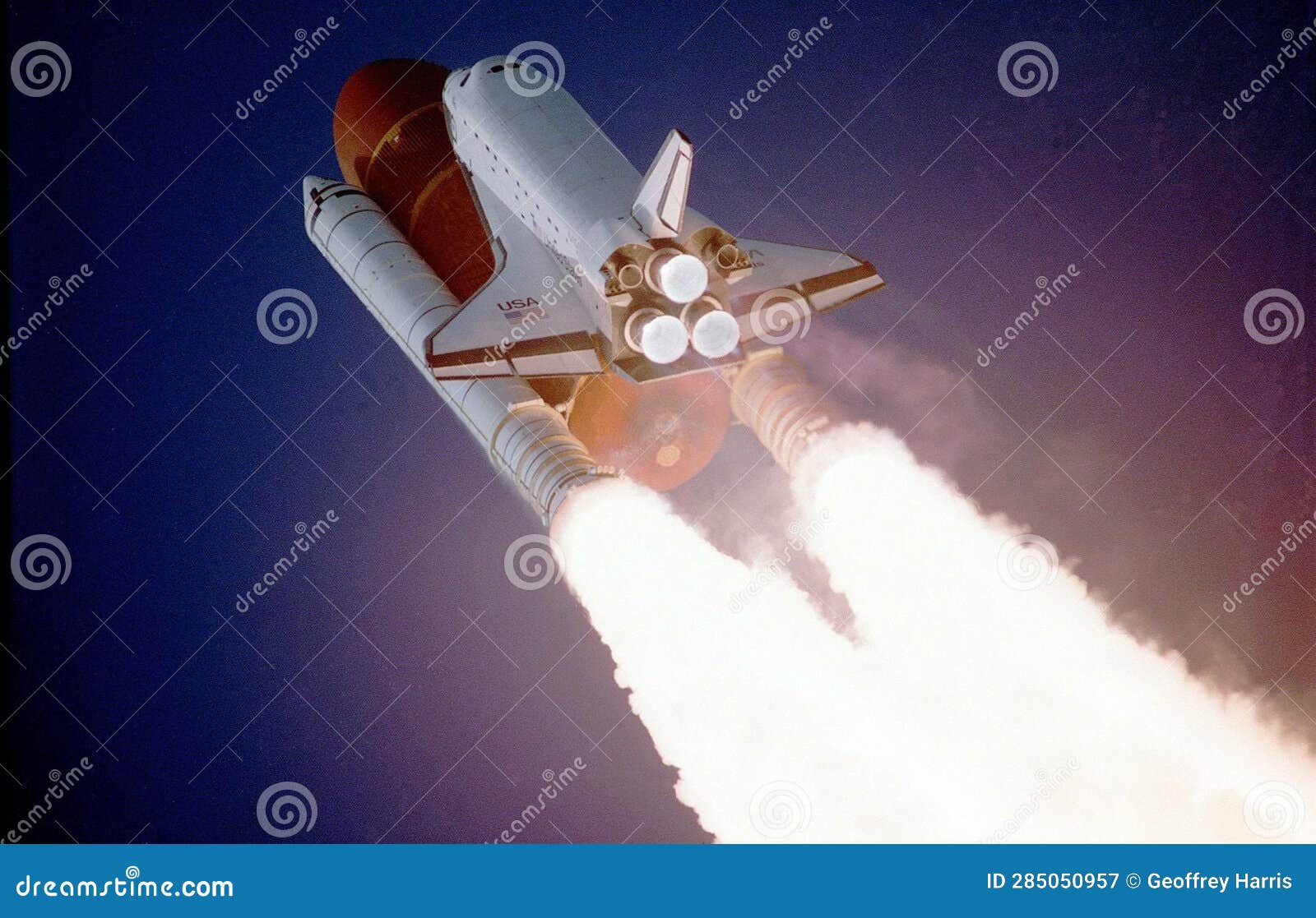 Ascending Beyond Earth: the Majestic Space Shuttle Takeoff Stock Image ...