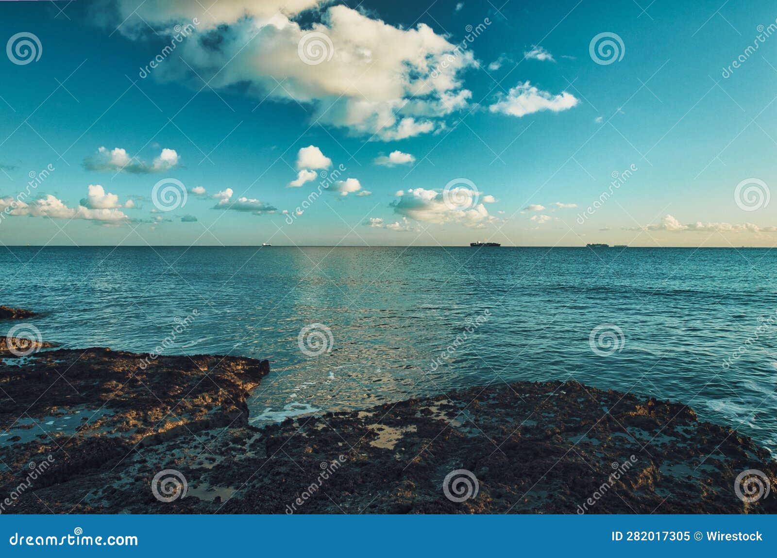 Breathtaking Image of a Vast Expanse of Calm Blue Ocean Stock Image ...