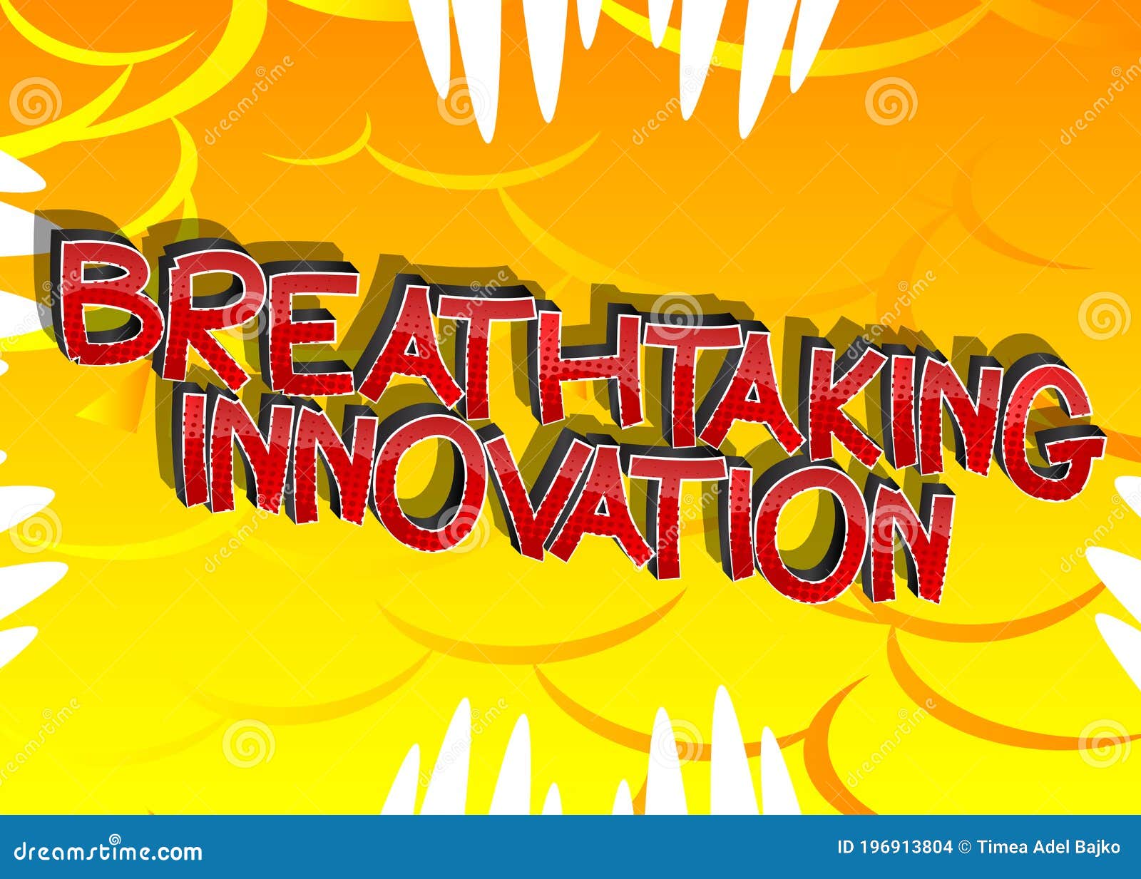 Breathtaking Innovation Comic Book Style Cartoon Words Stock Vector ...