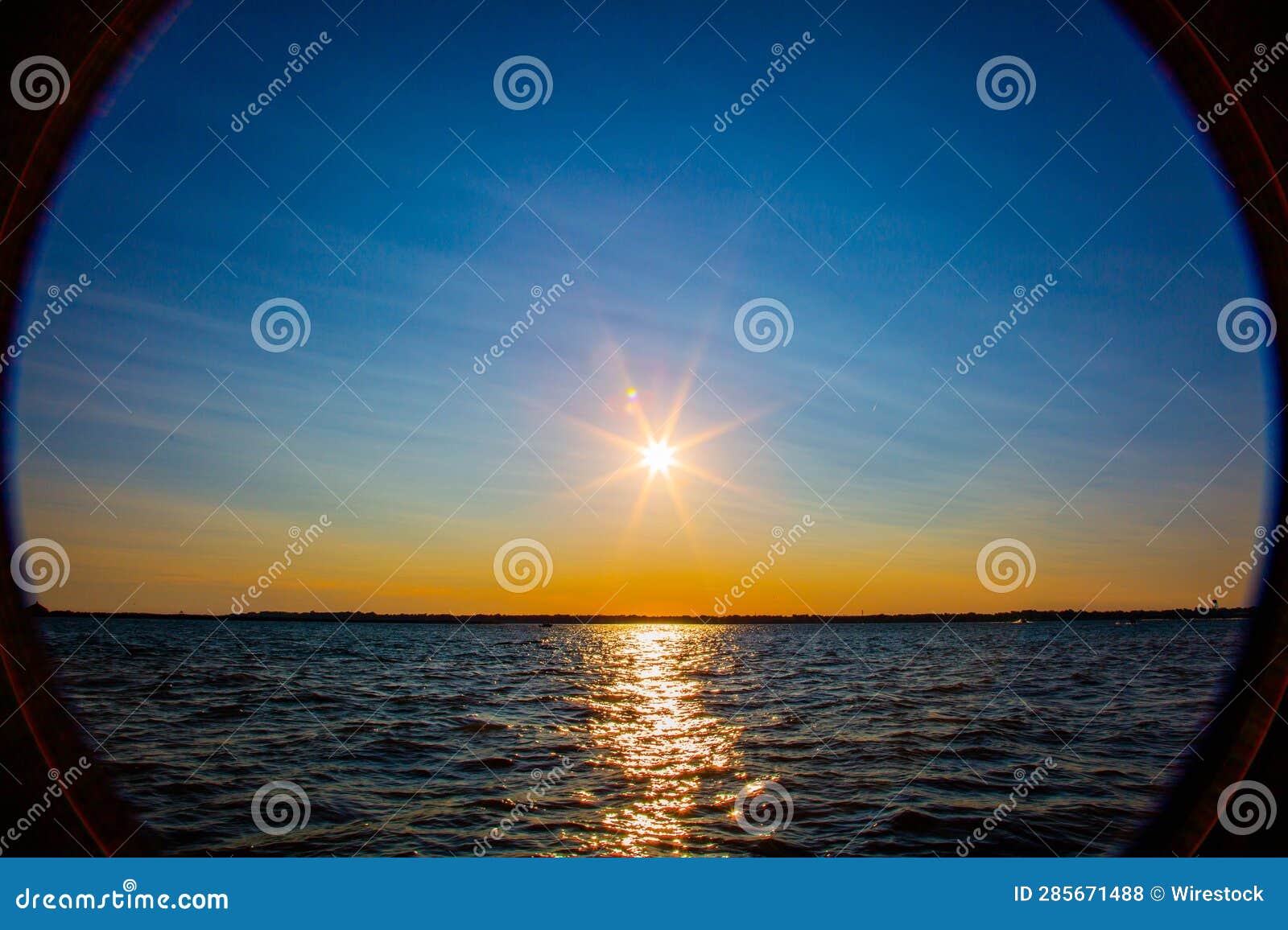Breathtaking Ocean View with a Gorgeous Sunset in the Sky Stock Photo ...