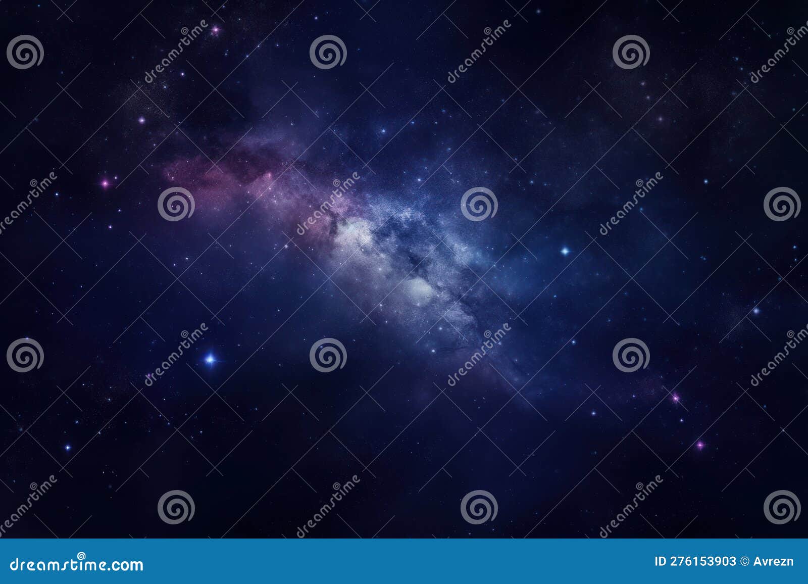 Panoramic Indigo Starry Sky in Deep Space, Generative AI Stock ...