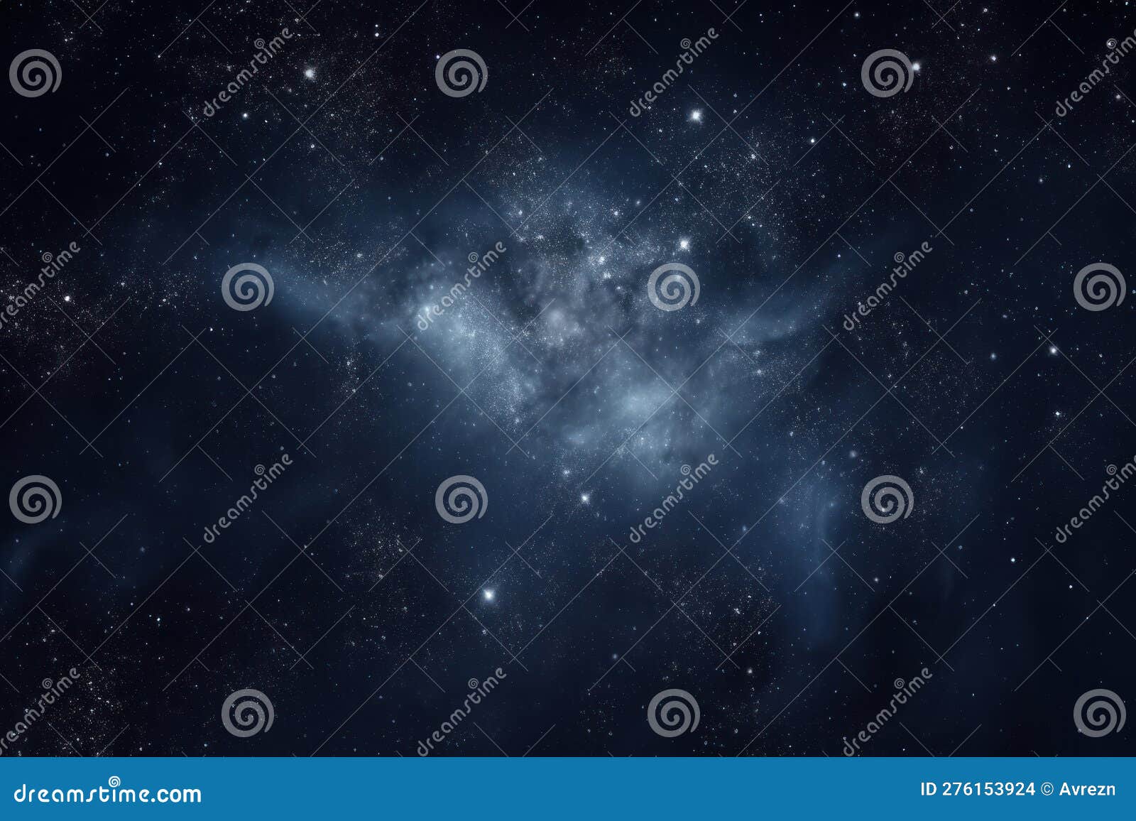 Panoramic Indigo Starry Sky in Deep Space, Generative AI Stock ...