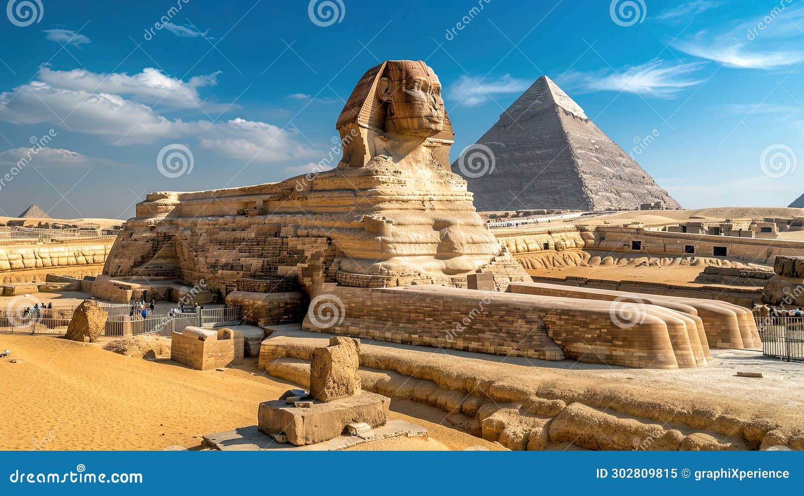 Breathtaking Pyramids of Giza Stock Illustration - Illustration of ...