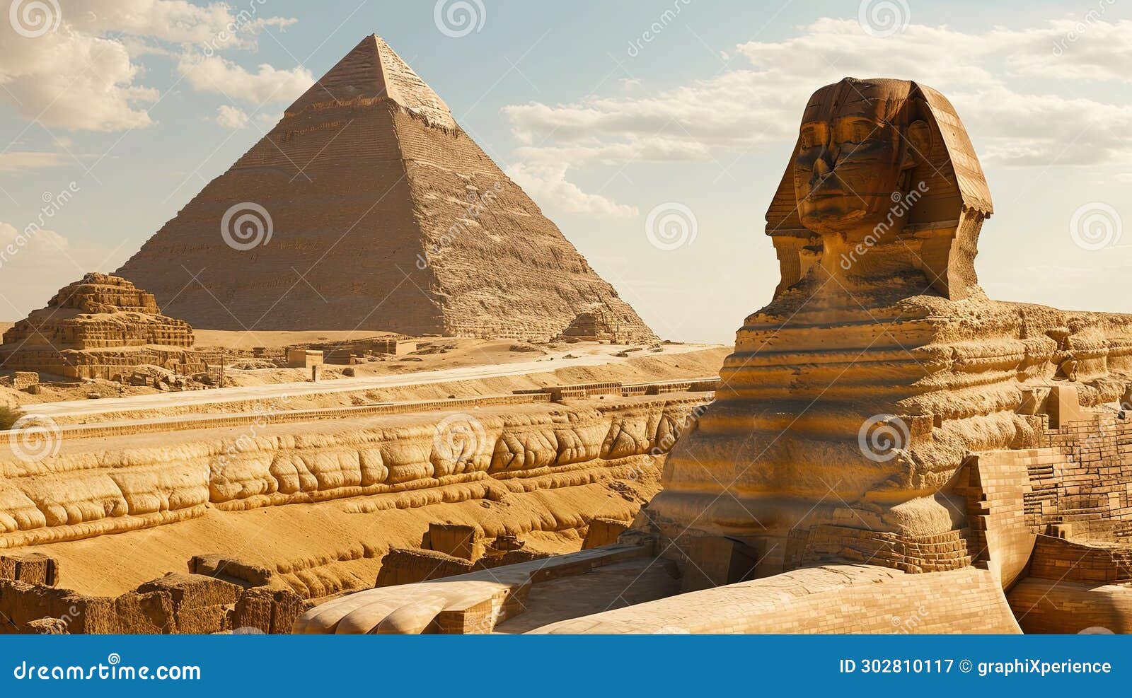 Breathtaking Pyramids of Giza Stock Illustration - Illustration of ...