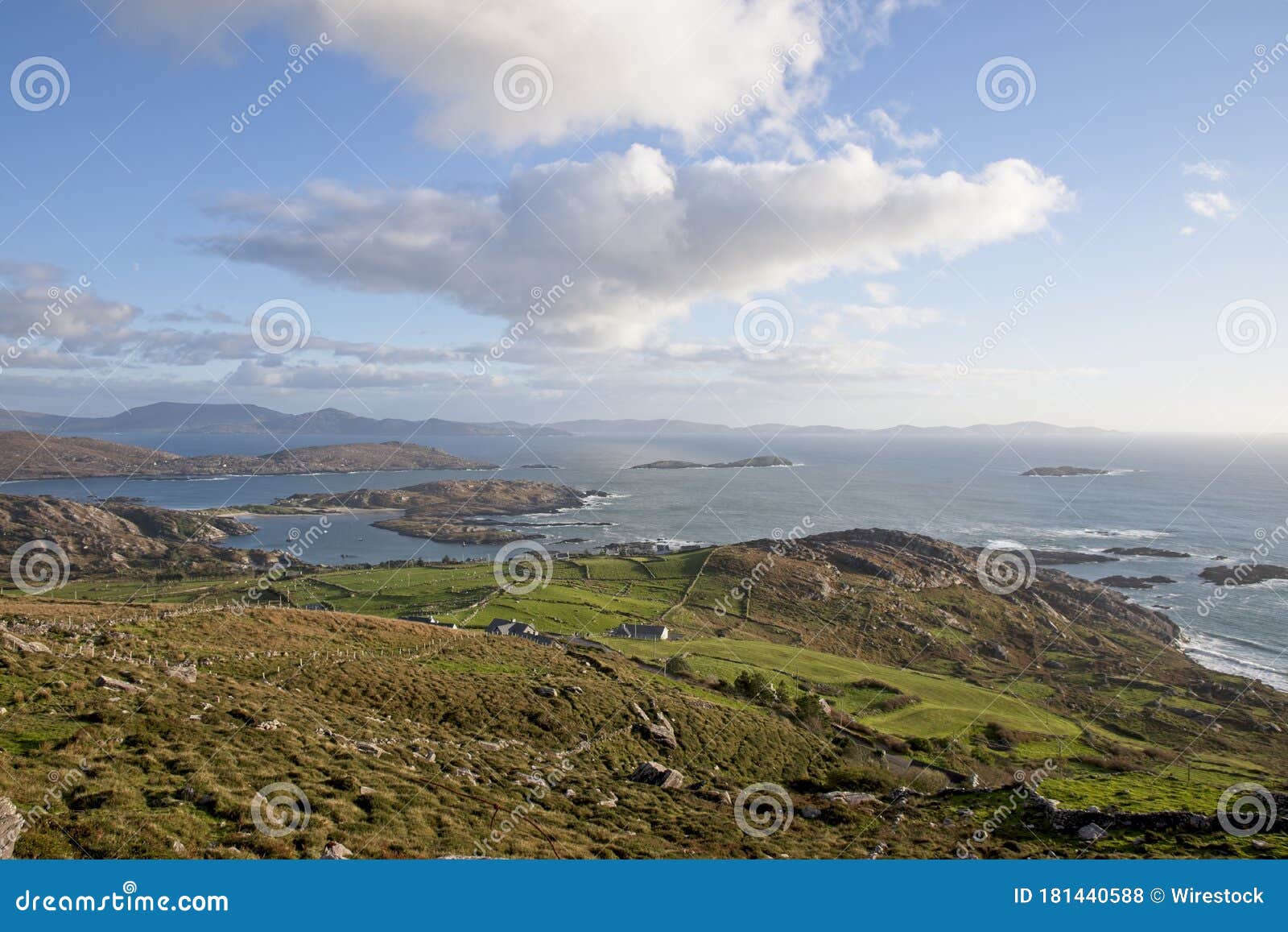 Breathtaking Scene of a Beautiful Landmass by the Ocean Stock Photo ...