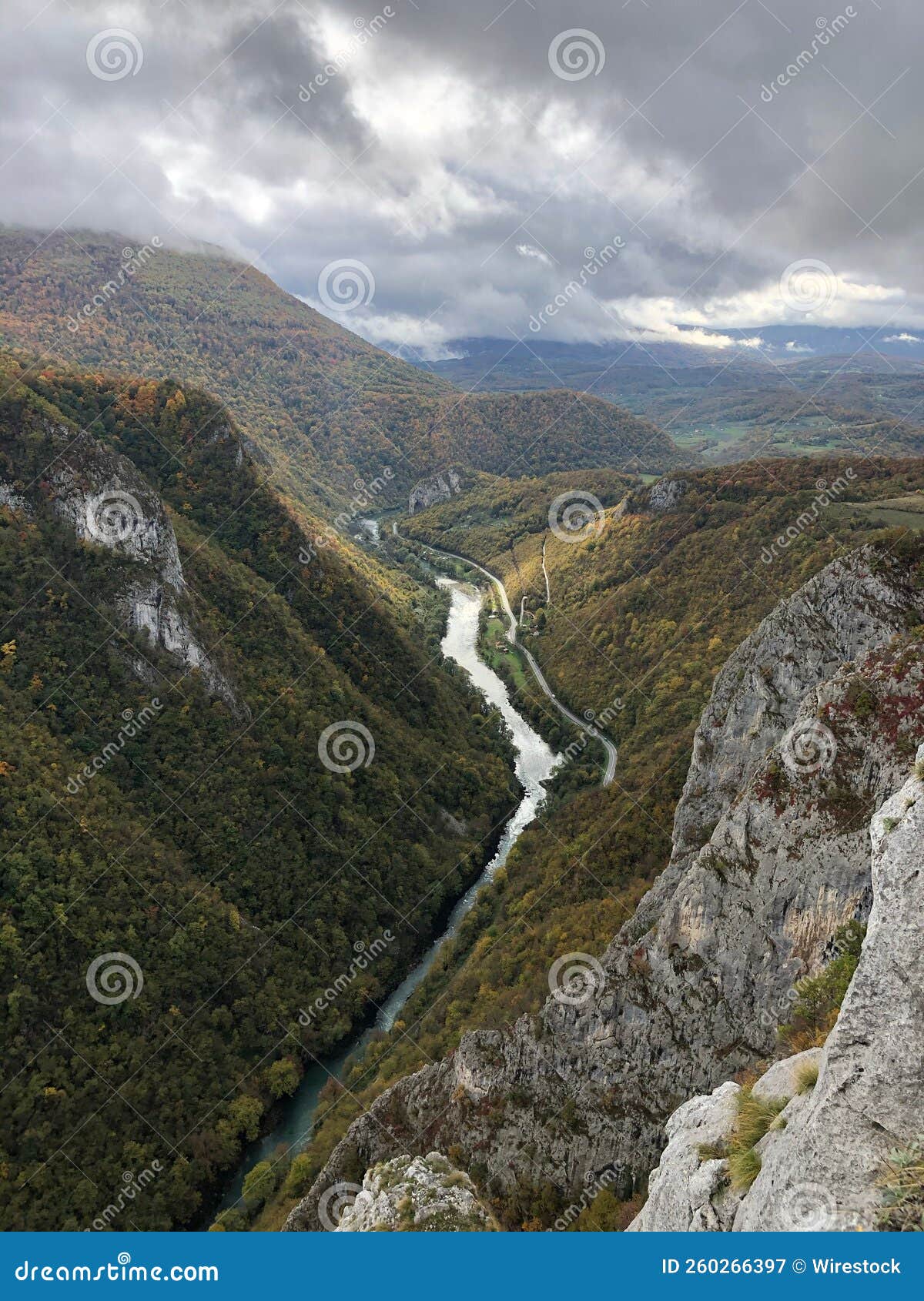 Breathtaking Scene of the Mountain Gorge Landscape, Vertical Stock ...