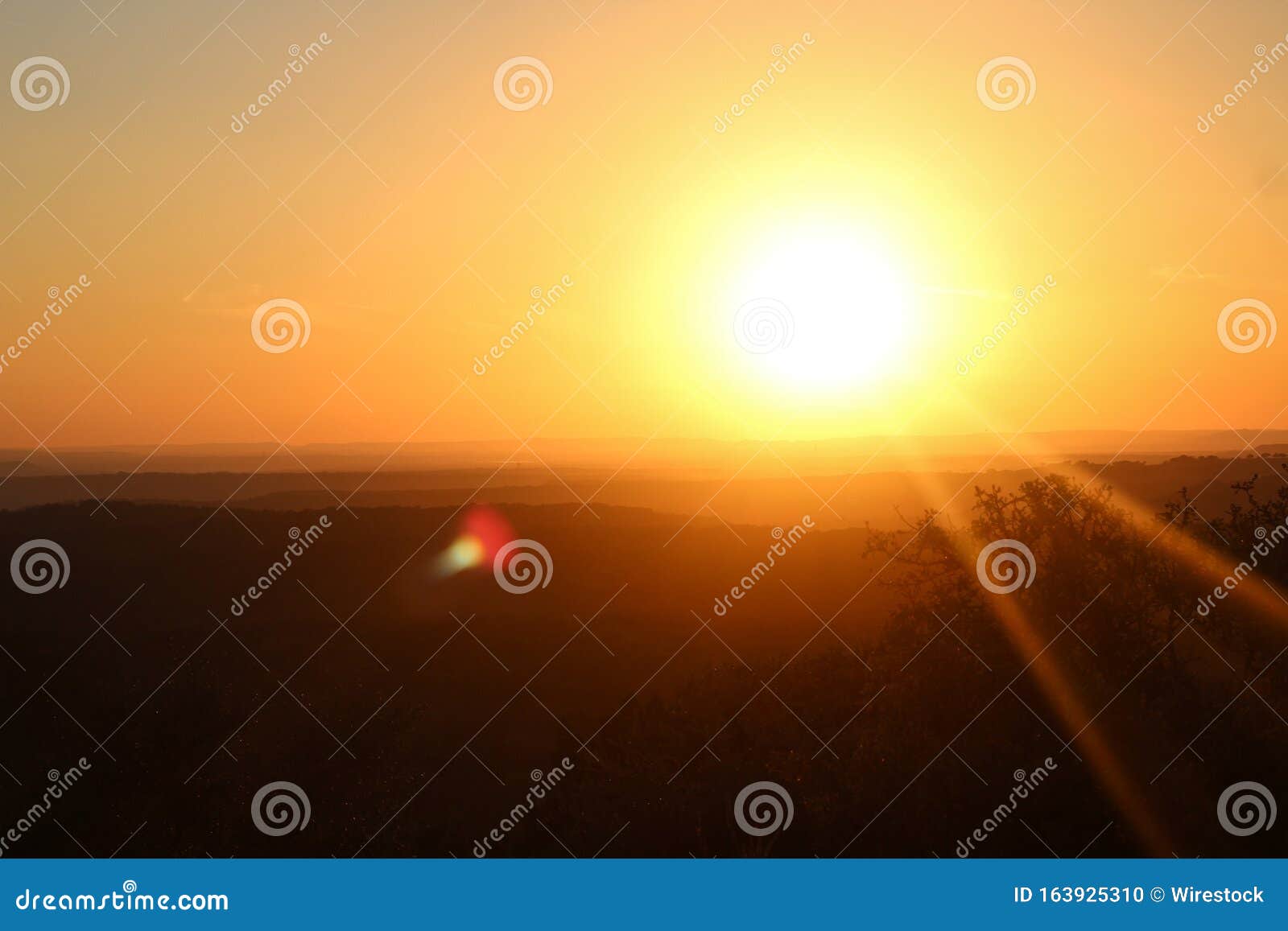 Breathtaking Scenery of the Sunset at Hidden Falls, Austin, Texas Stock ...