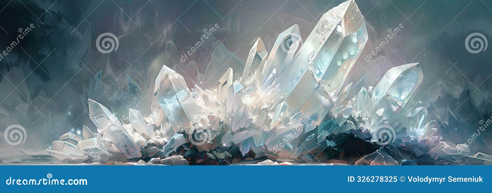 The Breathtaking Sight of Crystalline Formations Glowing in a Misty ...