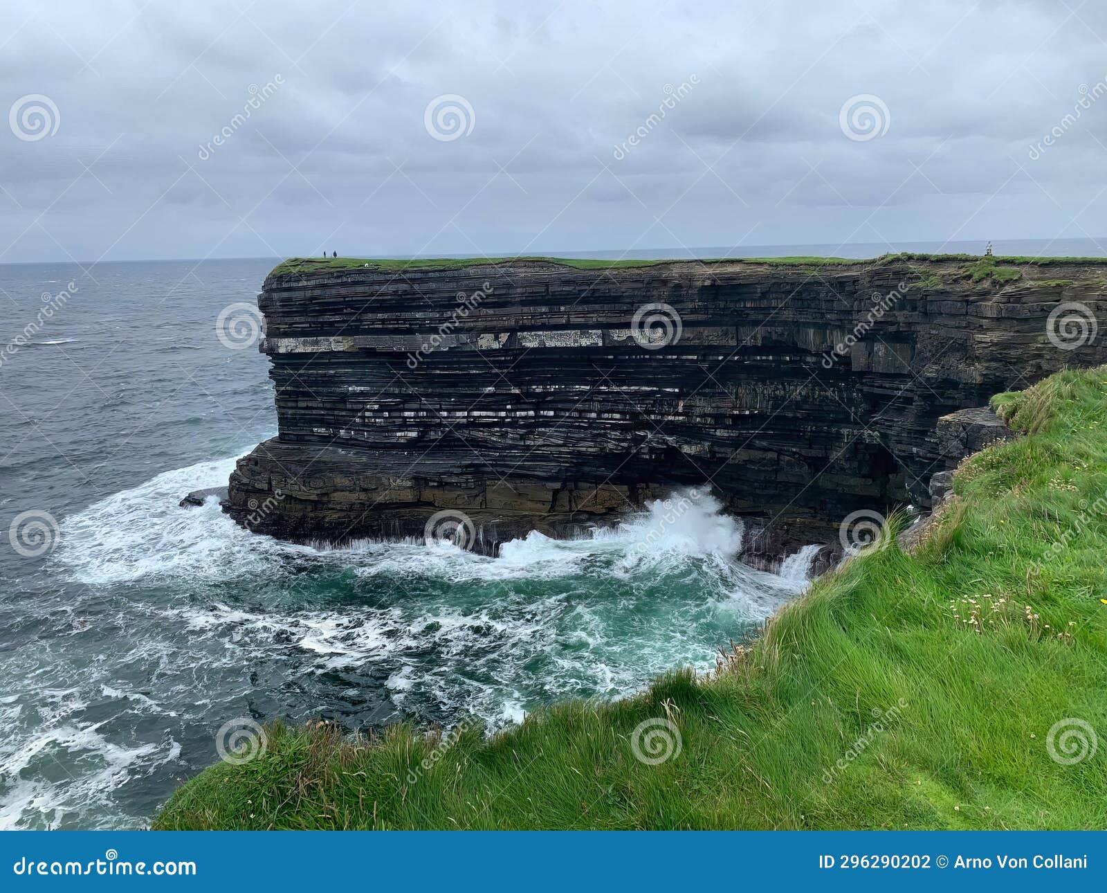 Spectacular Coastal Vista: High Cliffs Overlooking the Irish Sea at ...