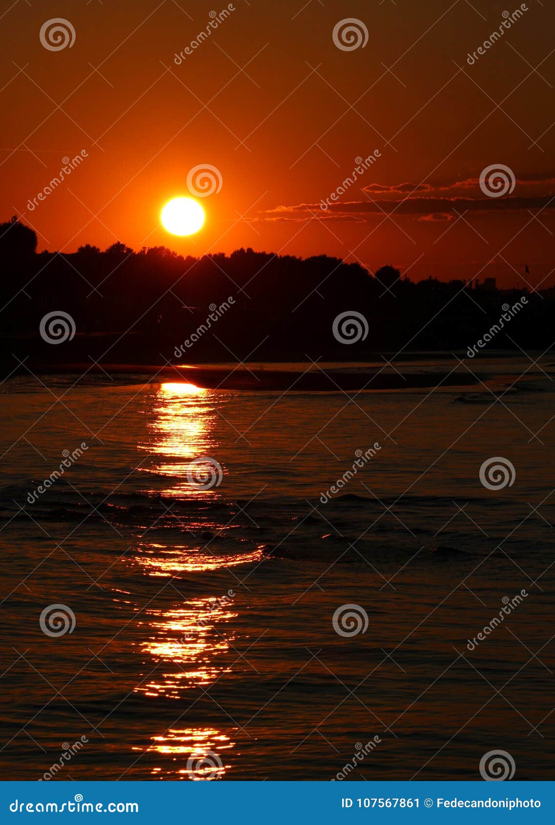 Breathtaking Sunset with the Big Red Sun Stock Image - Image of sunrise ...