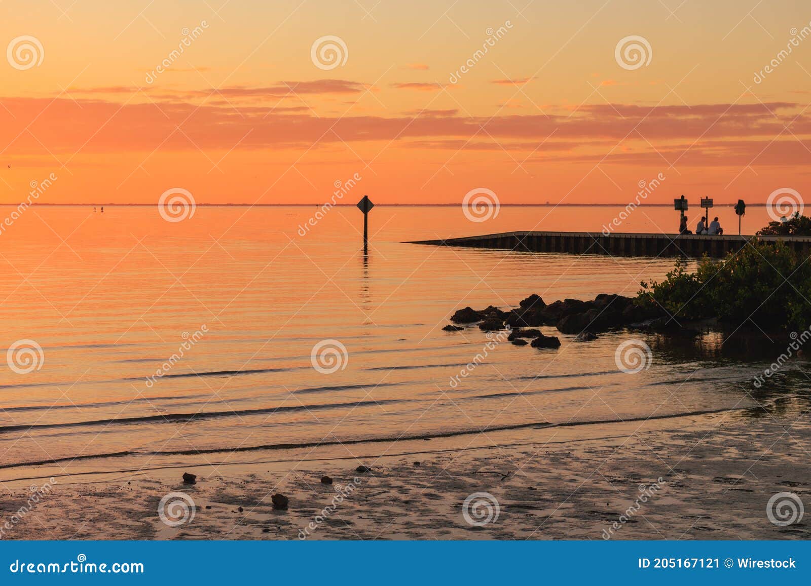 Breathtaking Sunset Captured at the Beach Stock Image - Image of shore ...