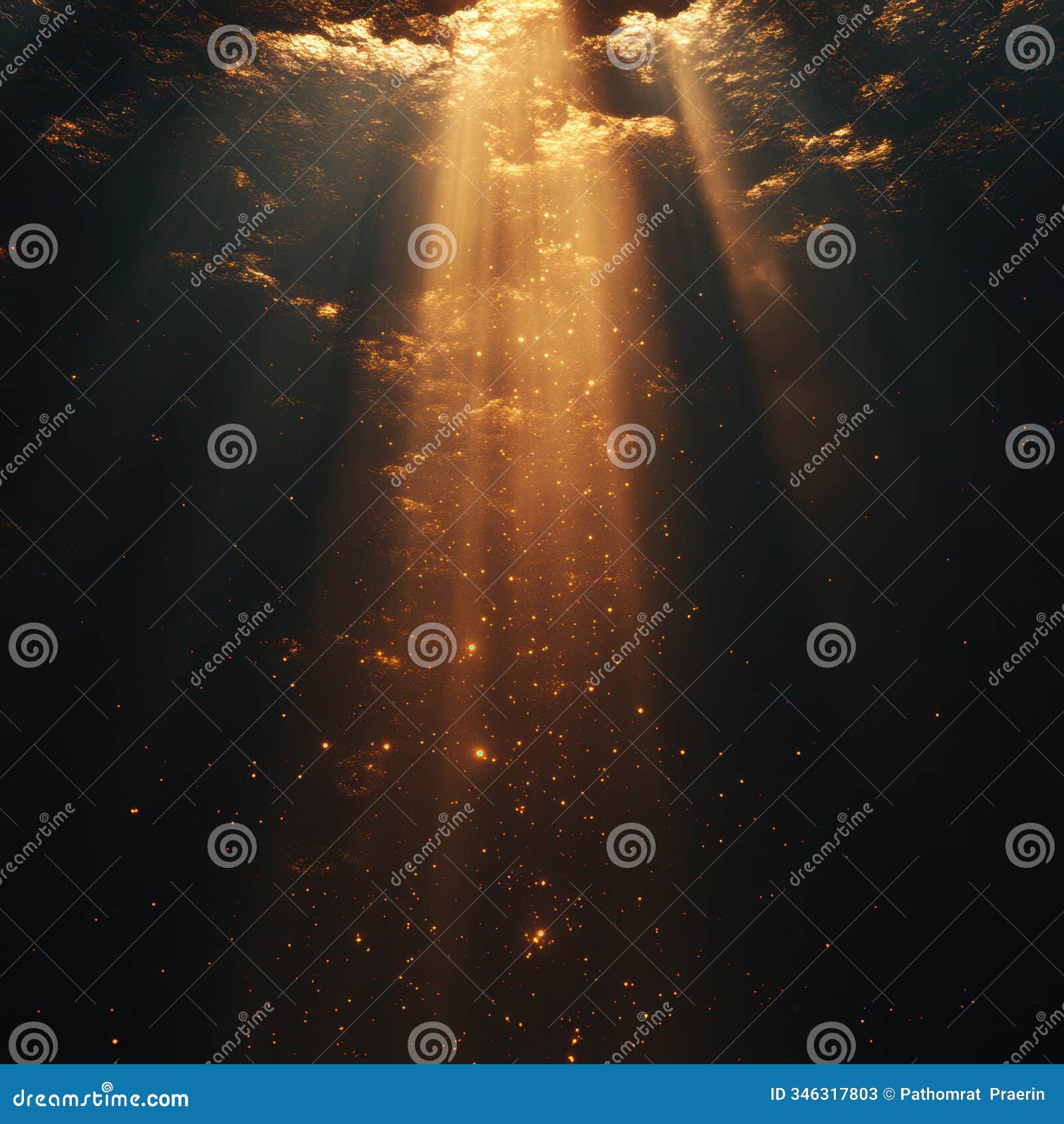 Breathtaking Underwater Scene with Rays of Light Piercing through ...