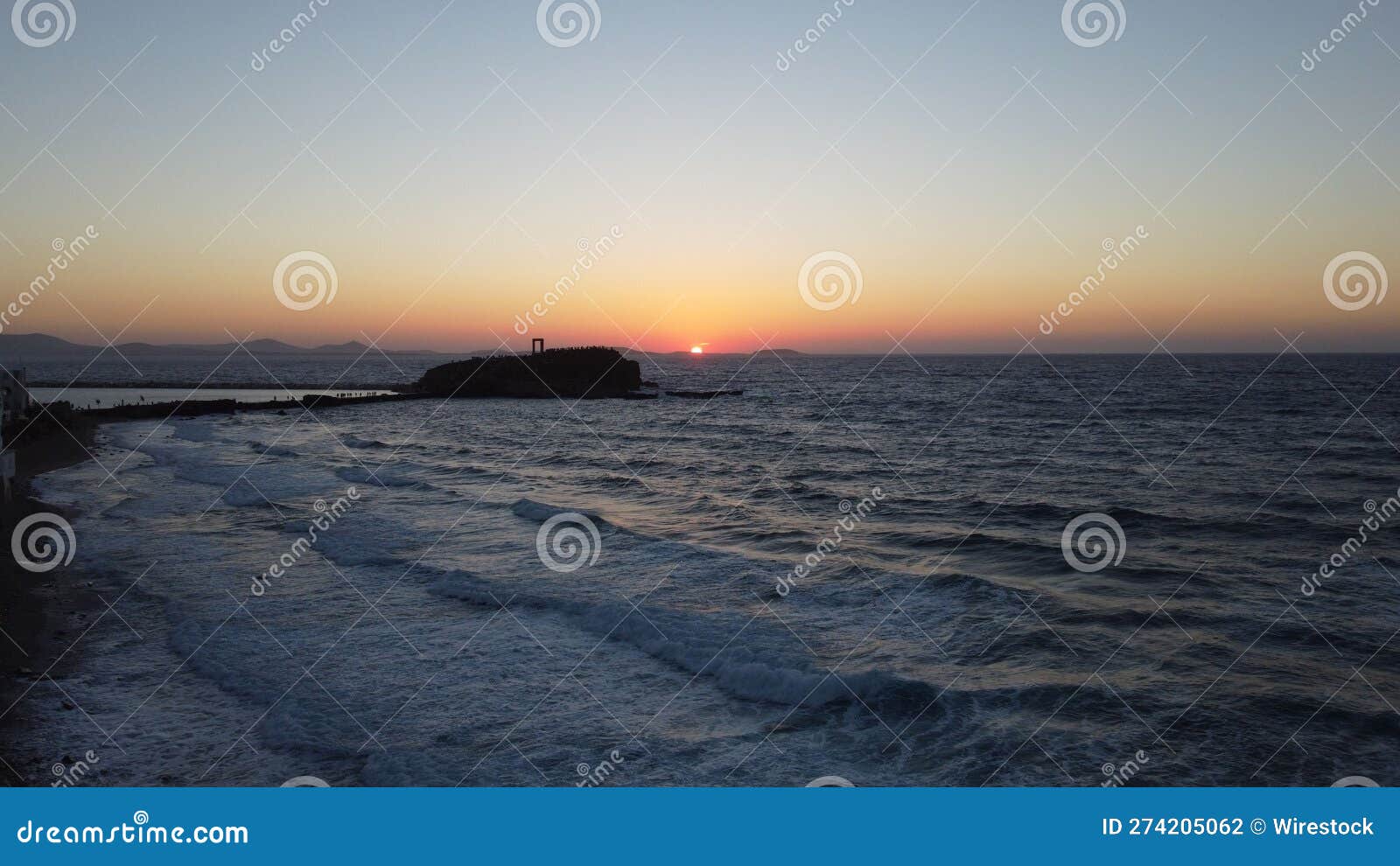 Breathtaking View of a Beautiful Sunset Over the Ocean Stock Photo ...