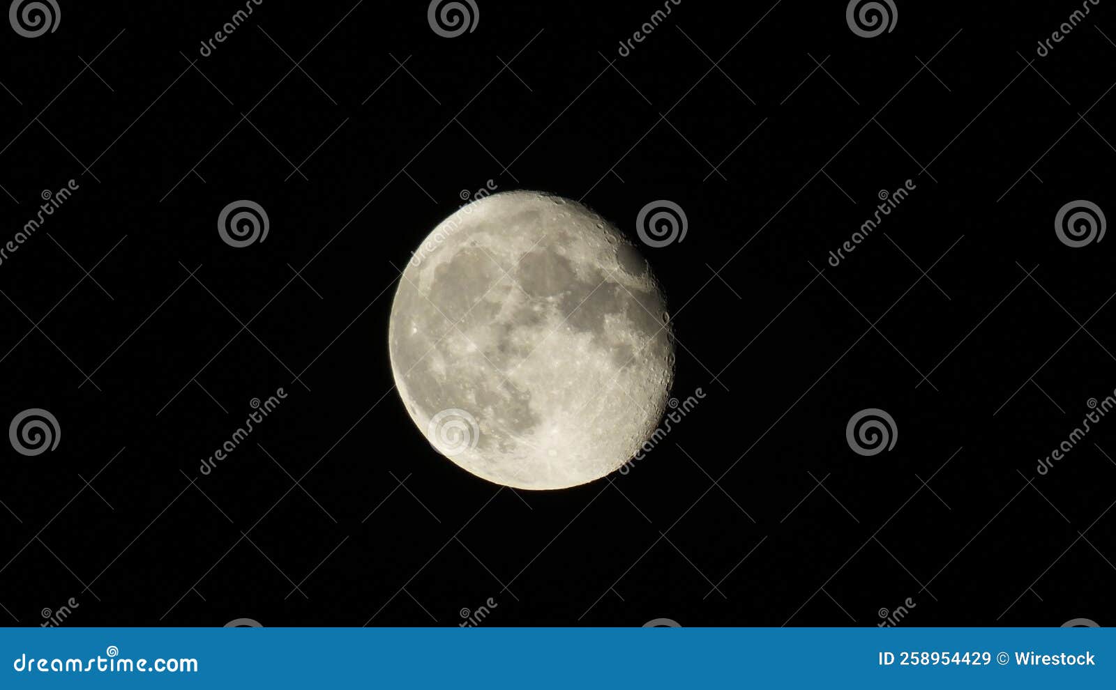 Breathtaking View of the Bright White Full Moon in the Black Sky Stock ...