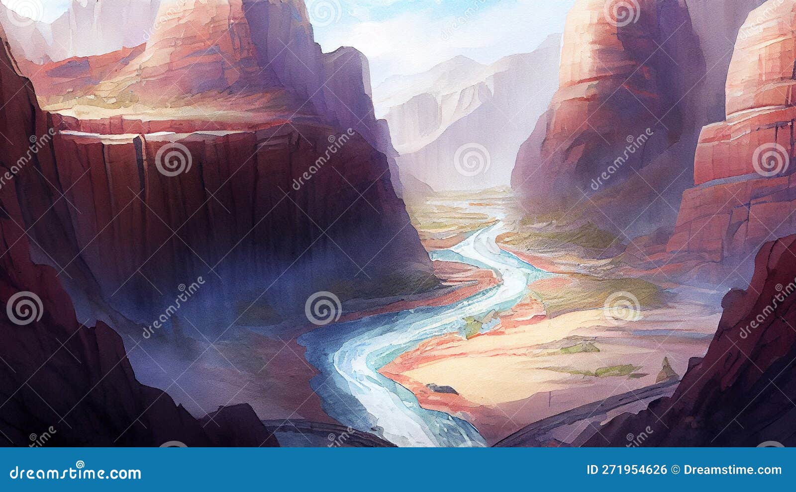 A Breathtaking View of a Canyon or Gorge with Towering Cliffs on Both ...