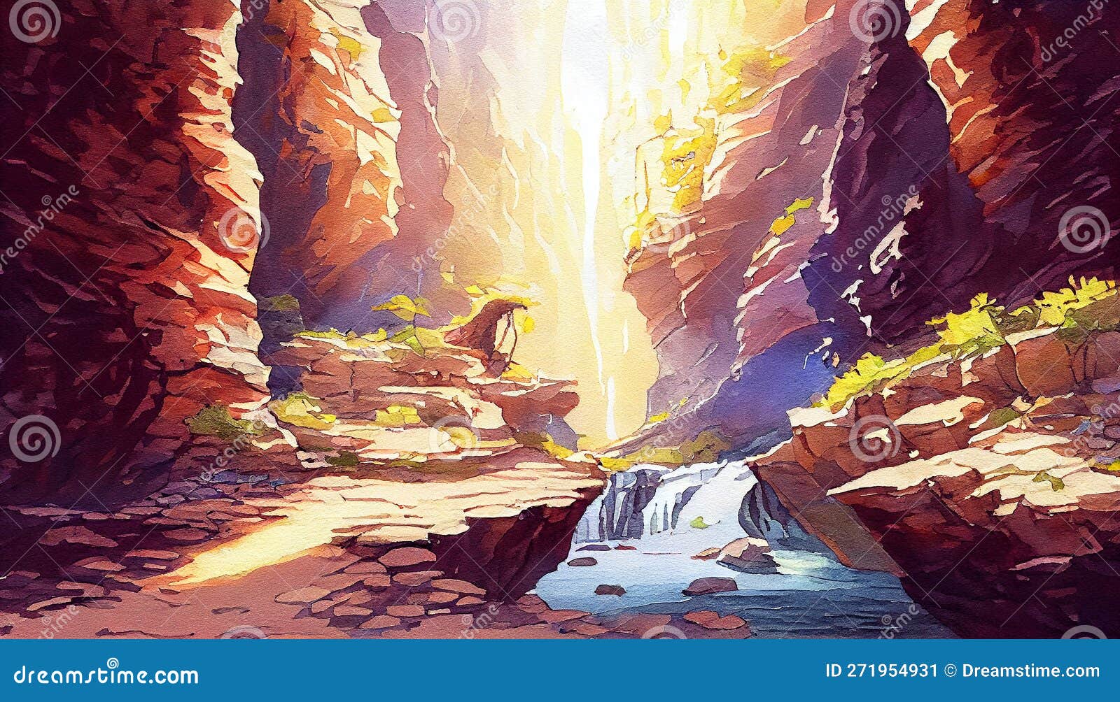 A Breathtaking View of a Canyon or Gorge with Towering Cliffs on Both ...