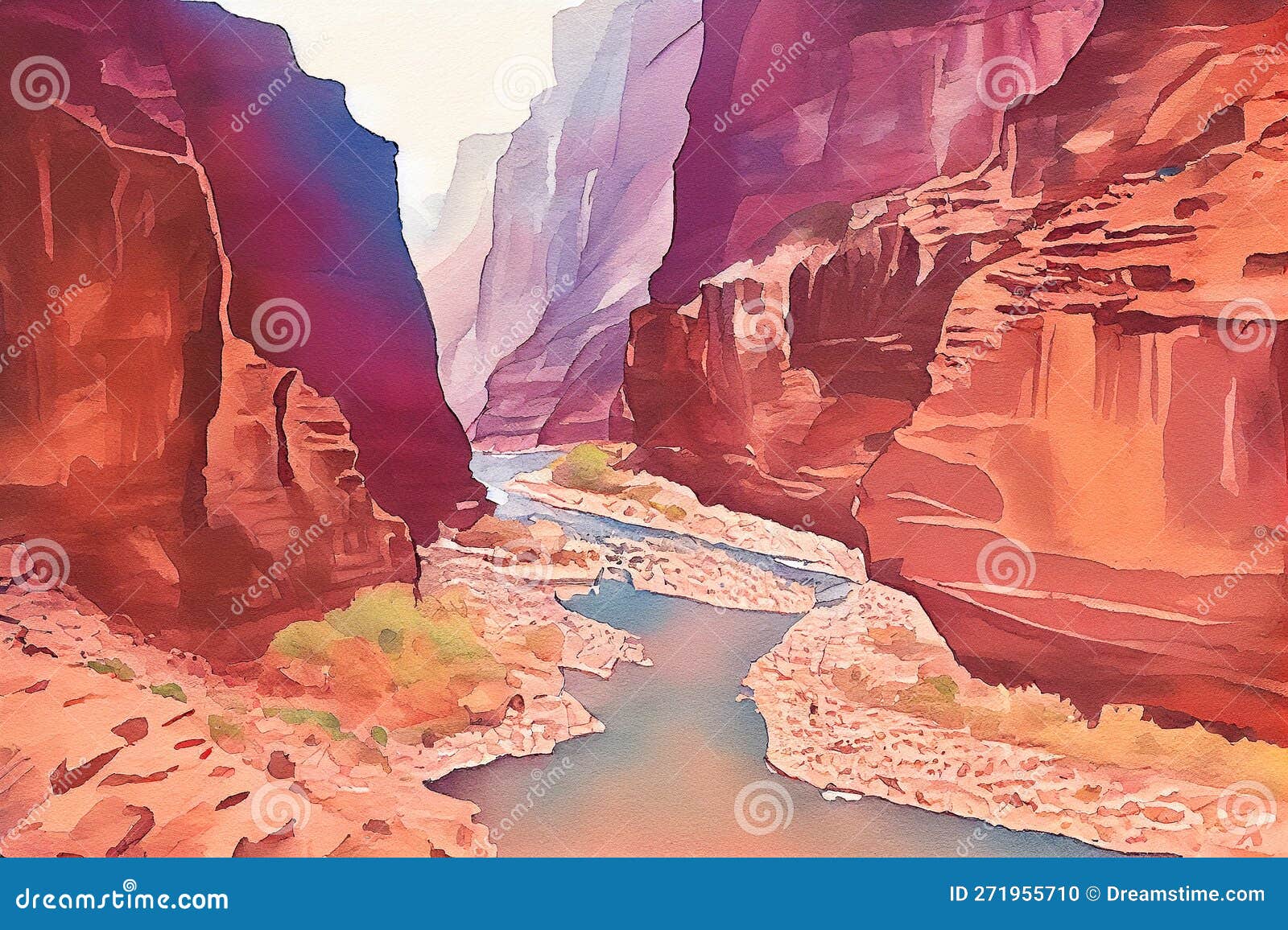 A Breathtaking View of a Canyon or Gorge with Towering Cliffs on Both ...