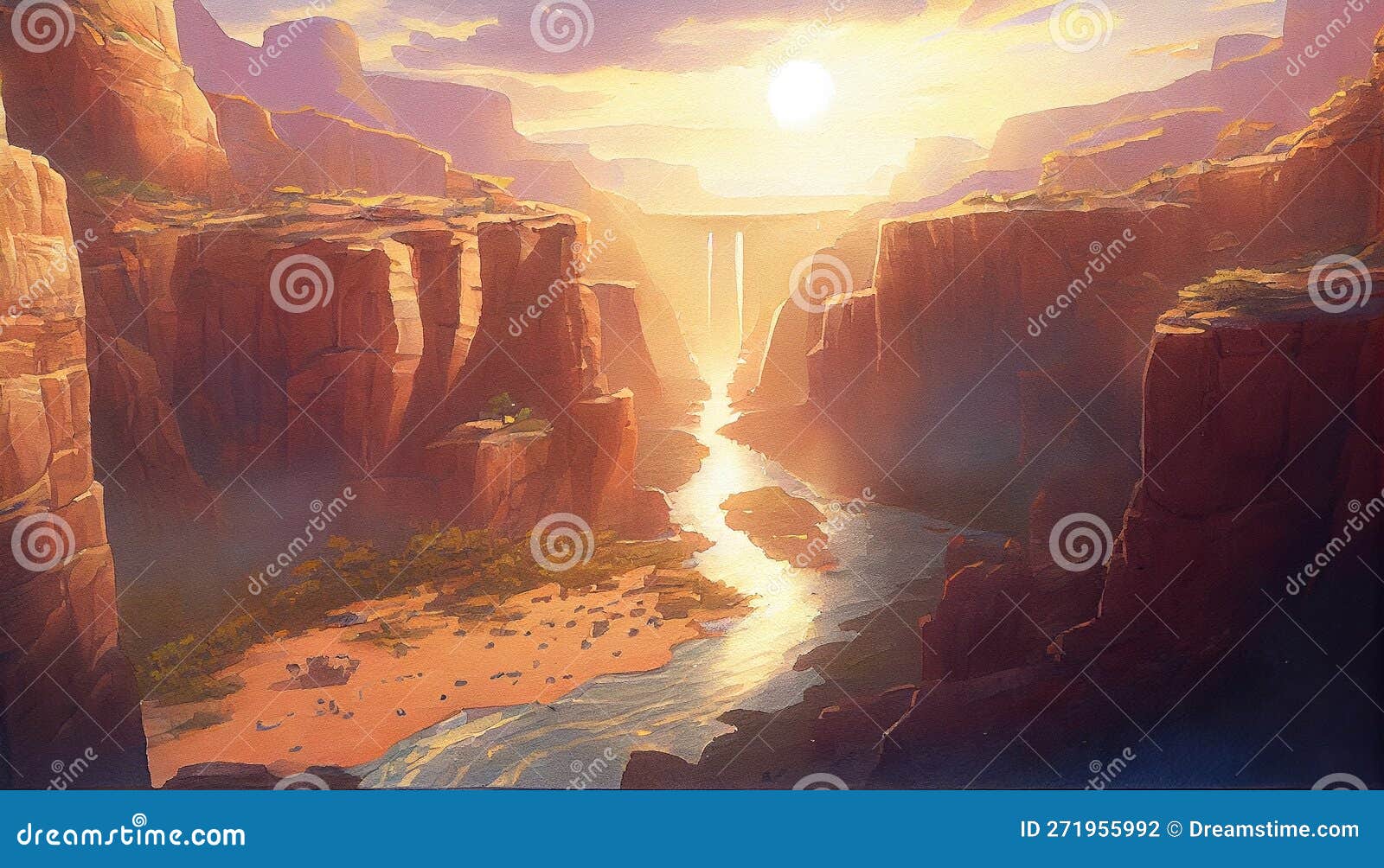 A Breathtaking View of a Canyon or Gorge with Towering Cliffs on Both ...