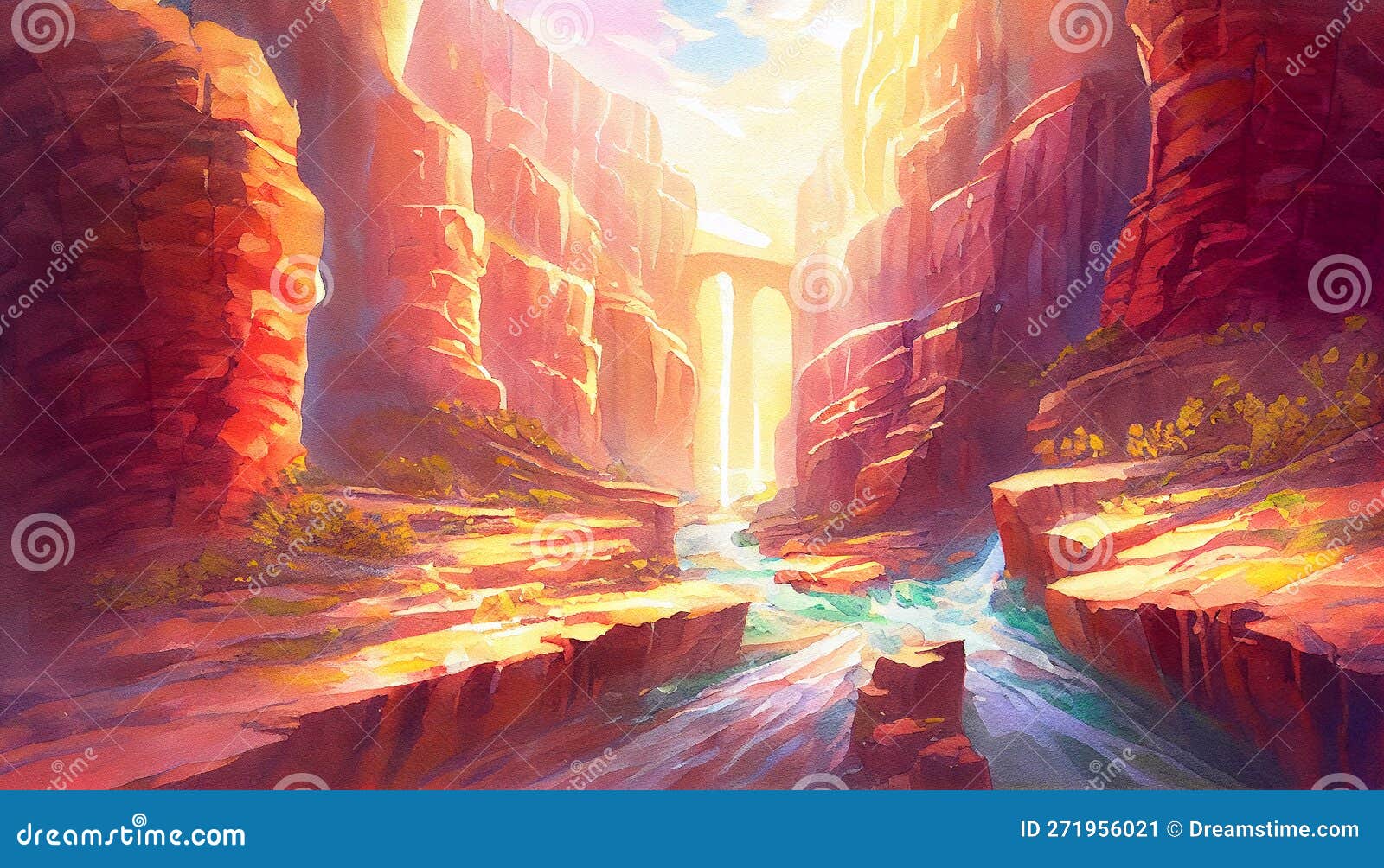 A Breathtaking View of a Canyon or Gorge with Towering Cliffs on Both ...