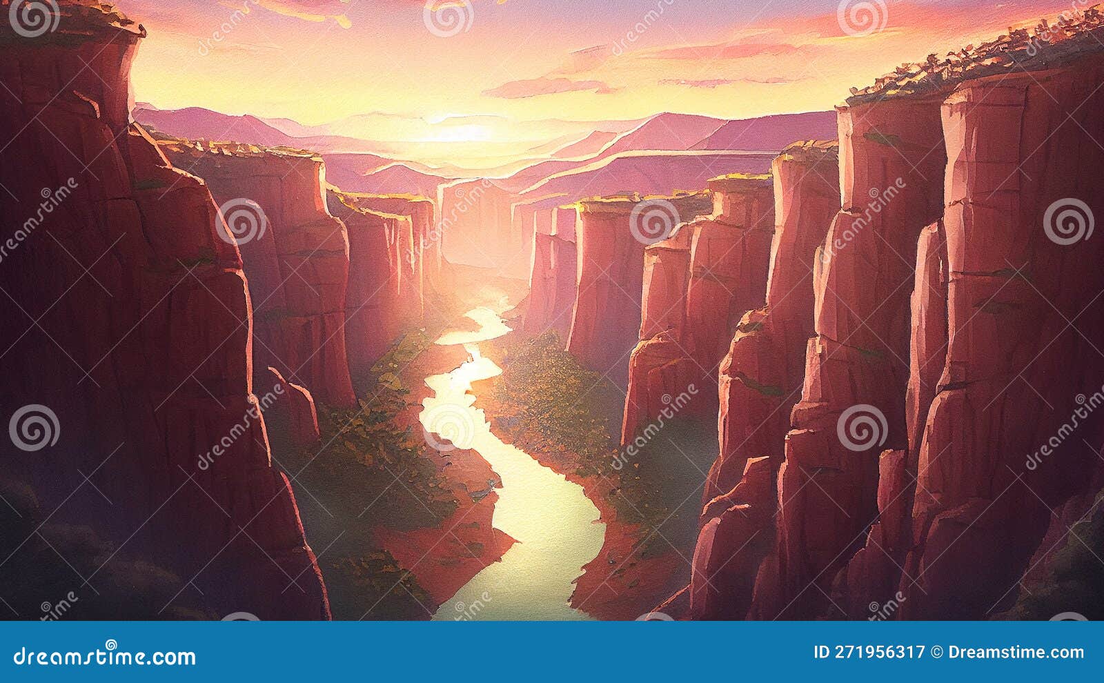 A Breathtaking View of a Canyon or Gorge with Towering Cliffs on Both ...