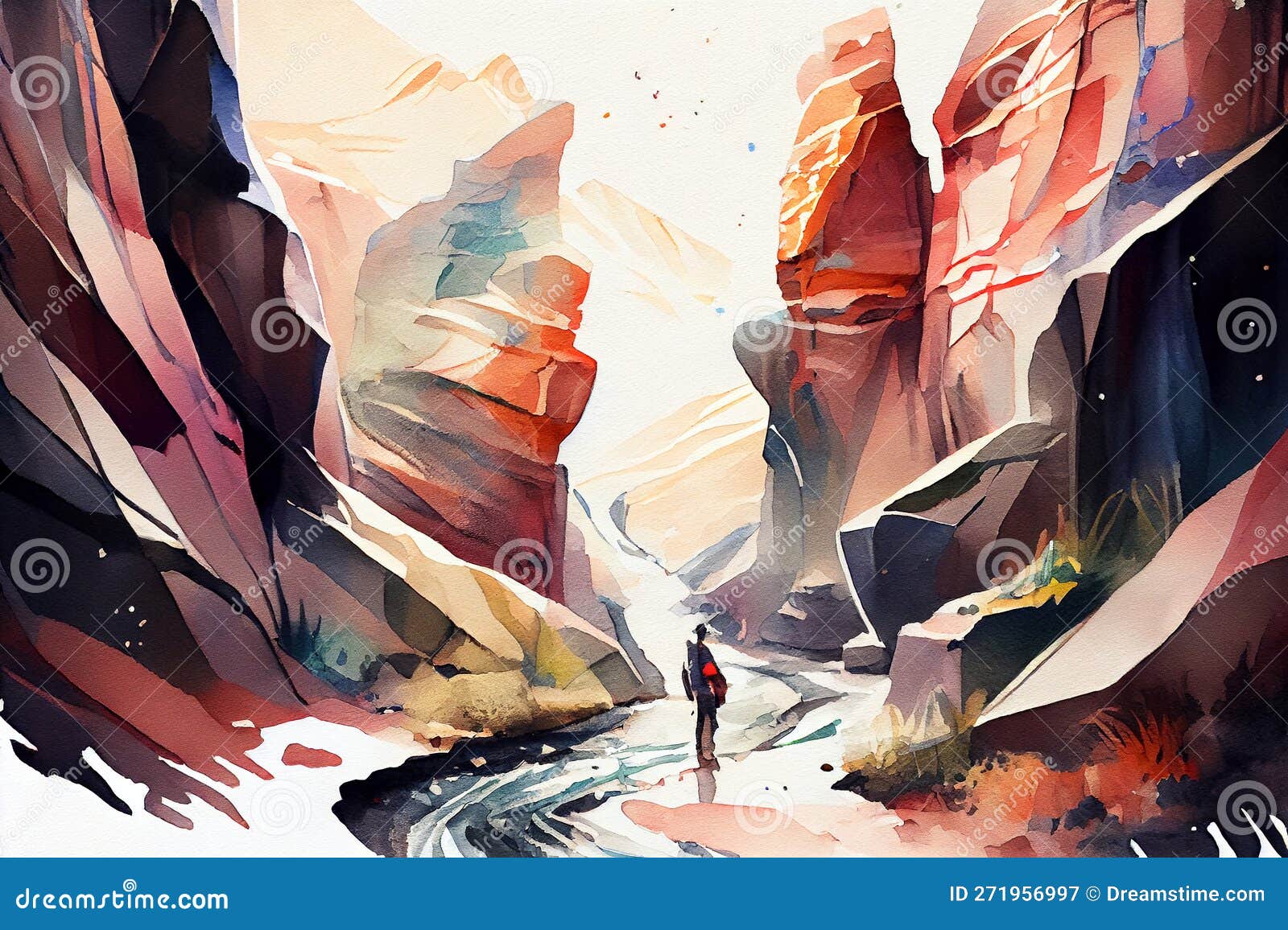 A Breathtaking View of a Canyon or Gorge with Towering Cliffs on Both ...