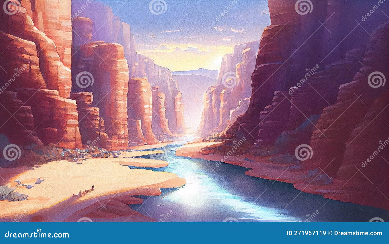 A Breathtaking View of a Canyon or Gorge with Towering Cliffs on Both ...