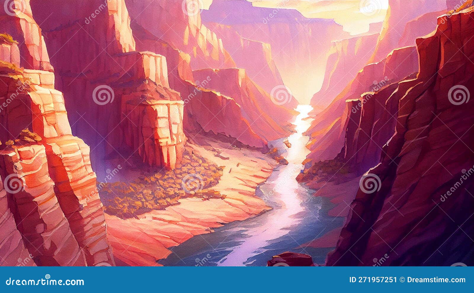 A Breathtaking View of a Canyon or Gorge with Towering Cliffs on Both ...