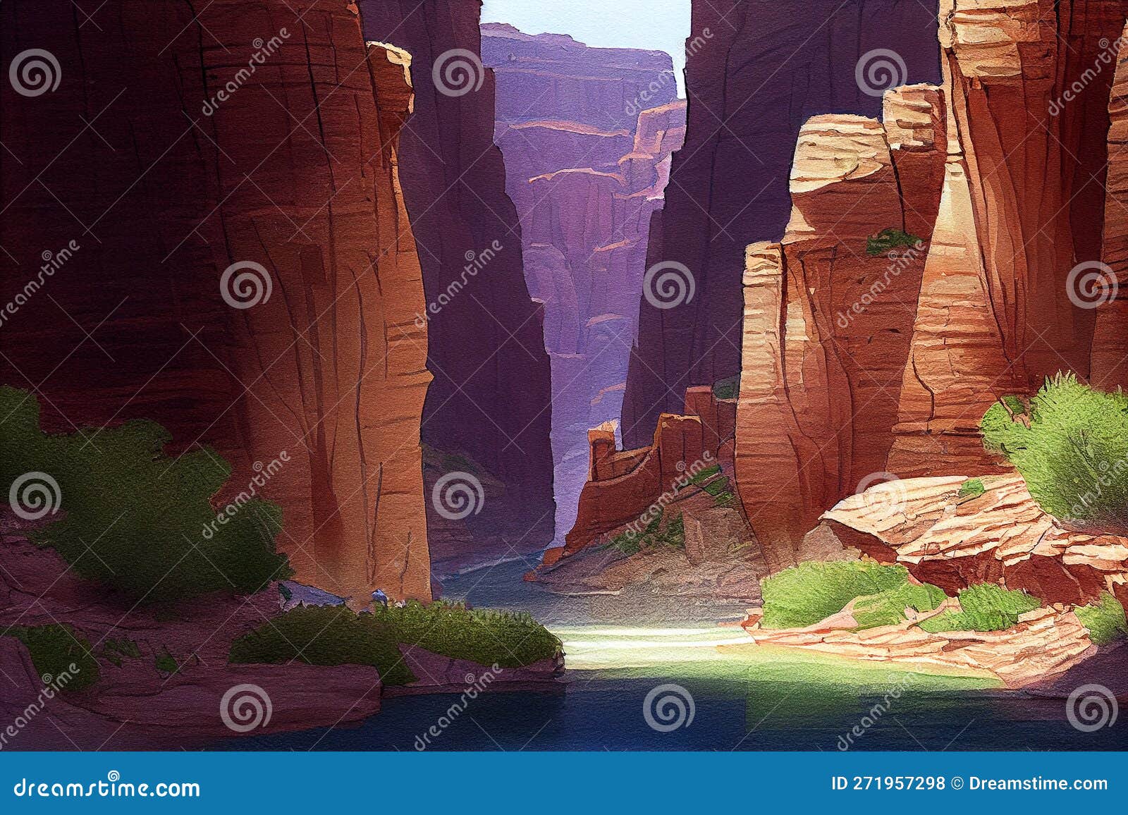 A Breathtaking View of a Canyon or Gorge with Towering Cliffs on Both ...