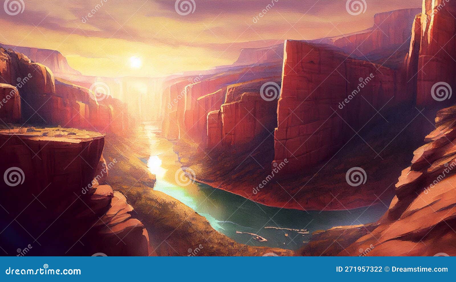 A Breathtaking View of a Canyon or Gorge with Towering Cliffs on Both ...