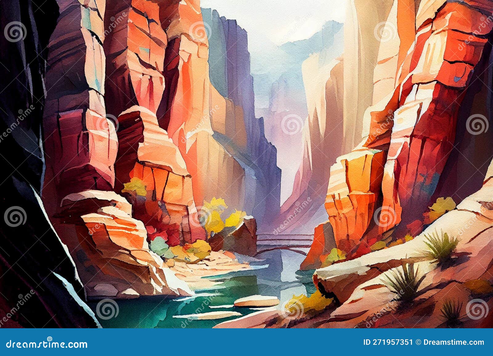 A Breathtaking View of a Canyon or Gorge with Towering Cliffs on Both ...