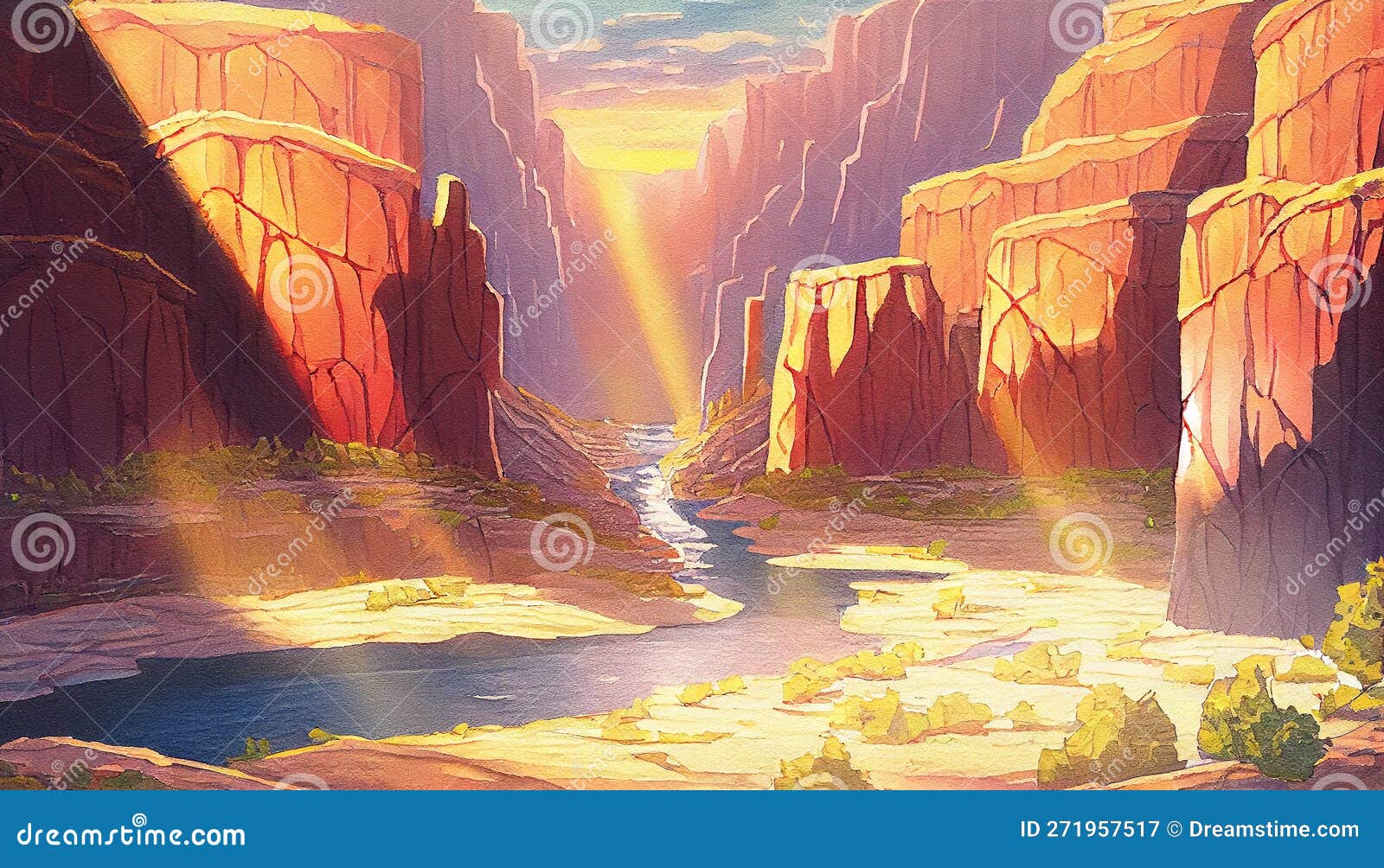 A Breathtaking View of a Canyon or Gorge with Towering Cliffs on Both ...