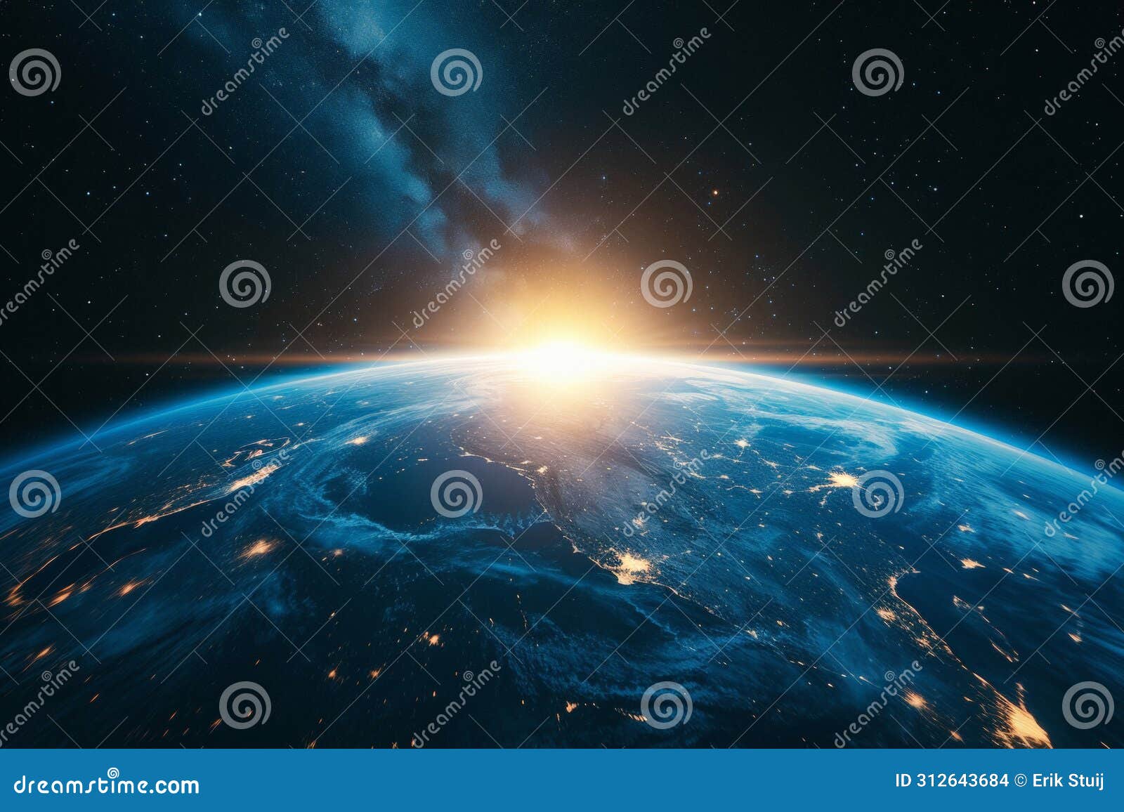 Breathtaking View of Earth from Outer Space, with Half the Globe ...