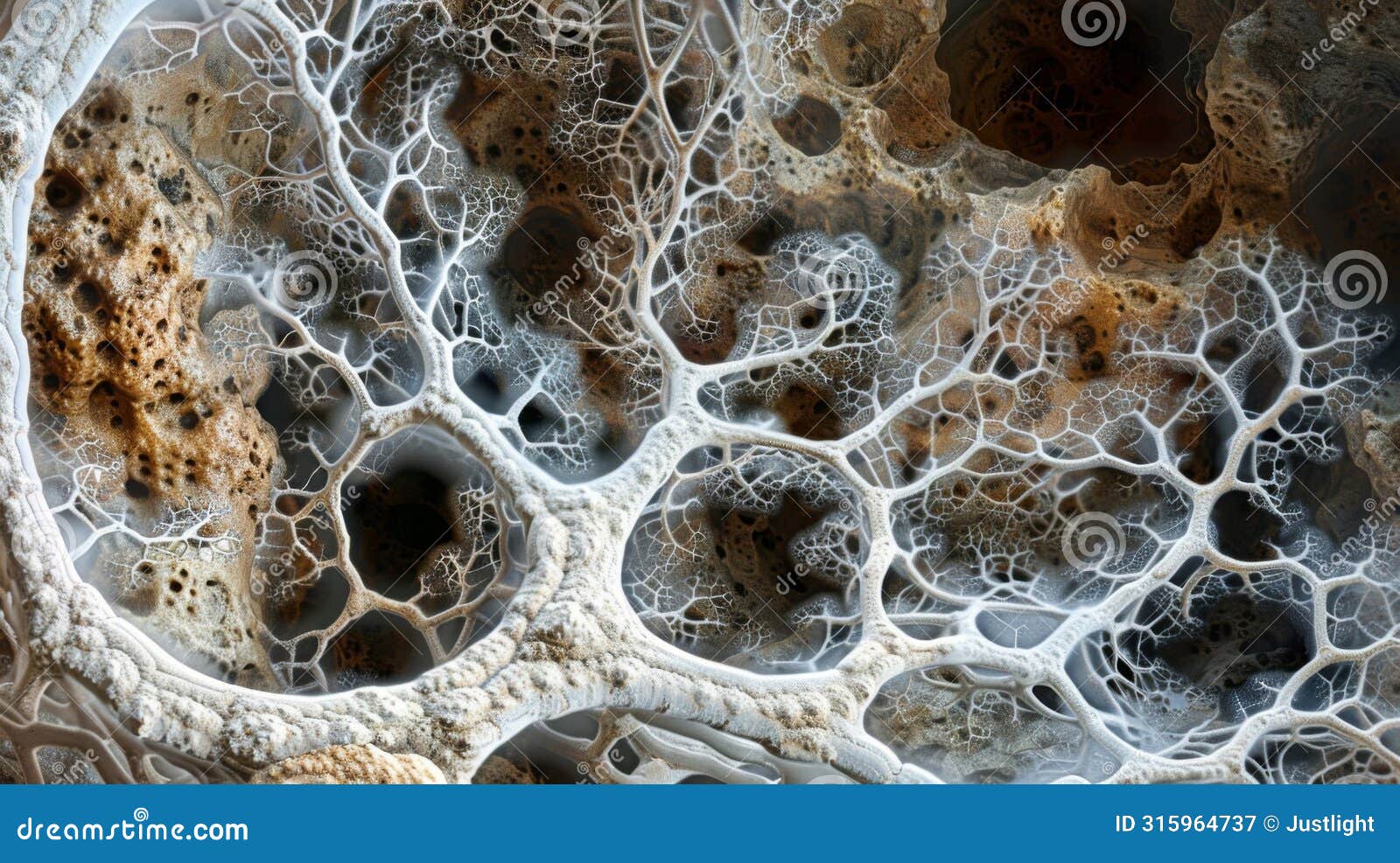 A Breathtaking View of Fungal Hyphae Forming a Complex Weblike ...