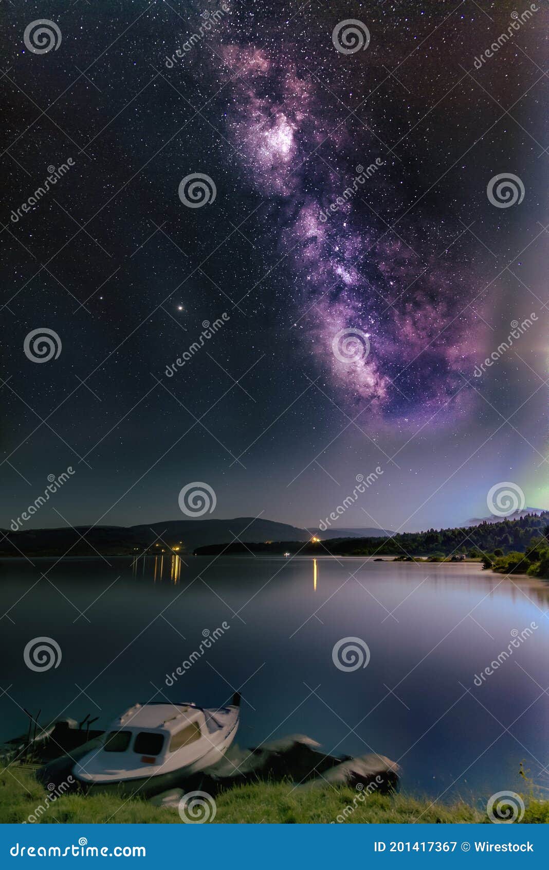 Breathtaking View of the Gleaming Milky Way on the Lake - Great for ...