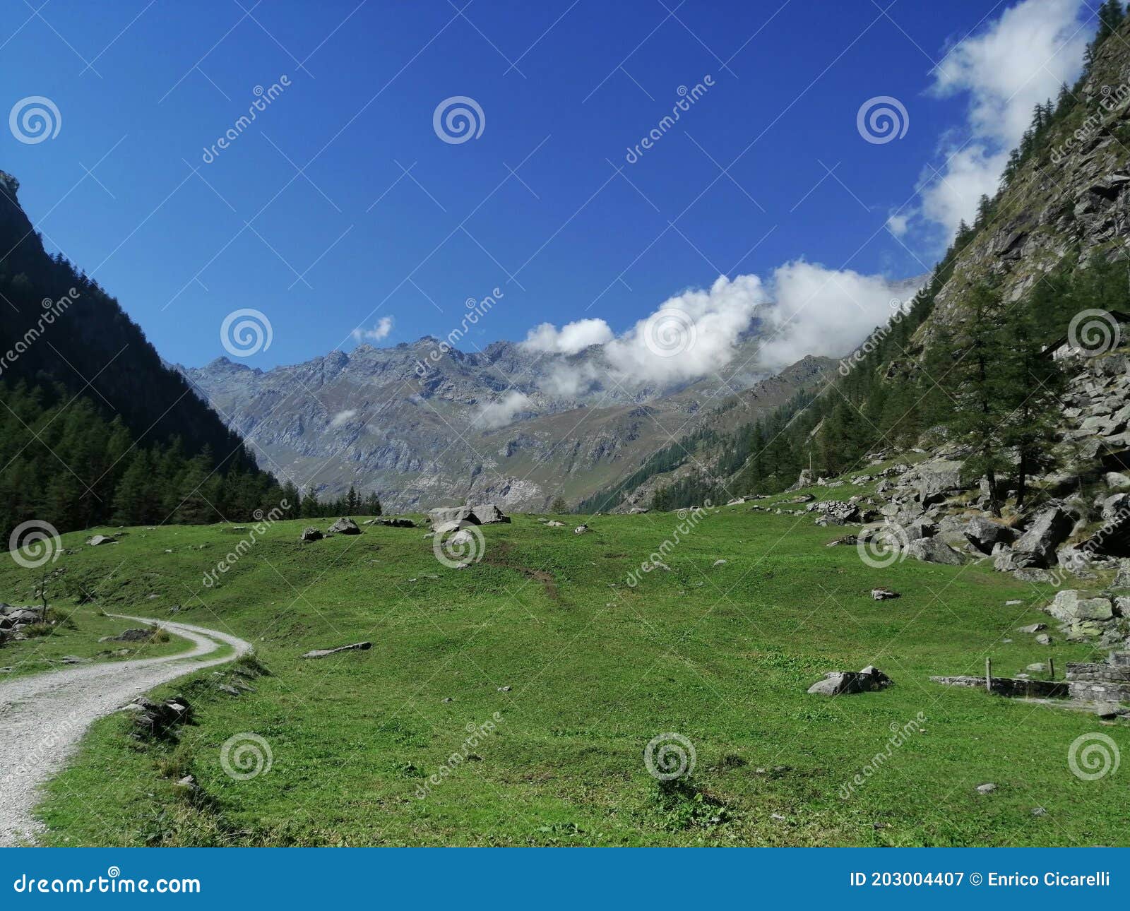 Breathtaking View of a Glimpse into the Mountains Stock Image - Image ...
